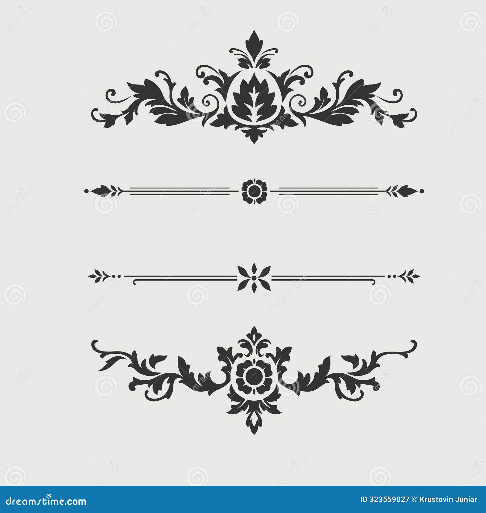 Dividers Collection, Vertical Decorative Lines, Set Of Border Lines ...