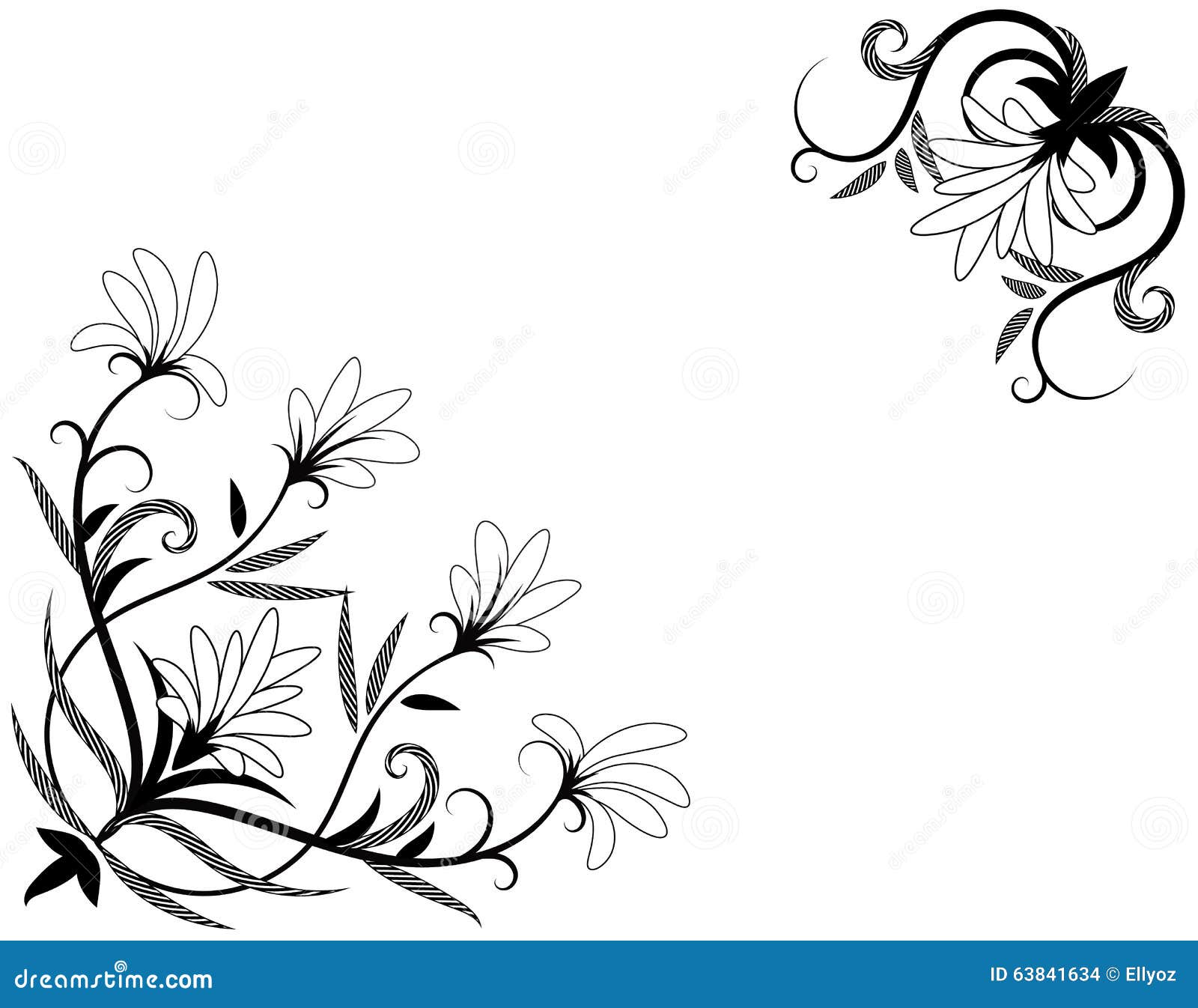 Floral Decorative Element for Corner Design Stock Vector - Illustration ...
