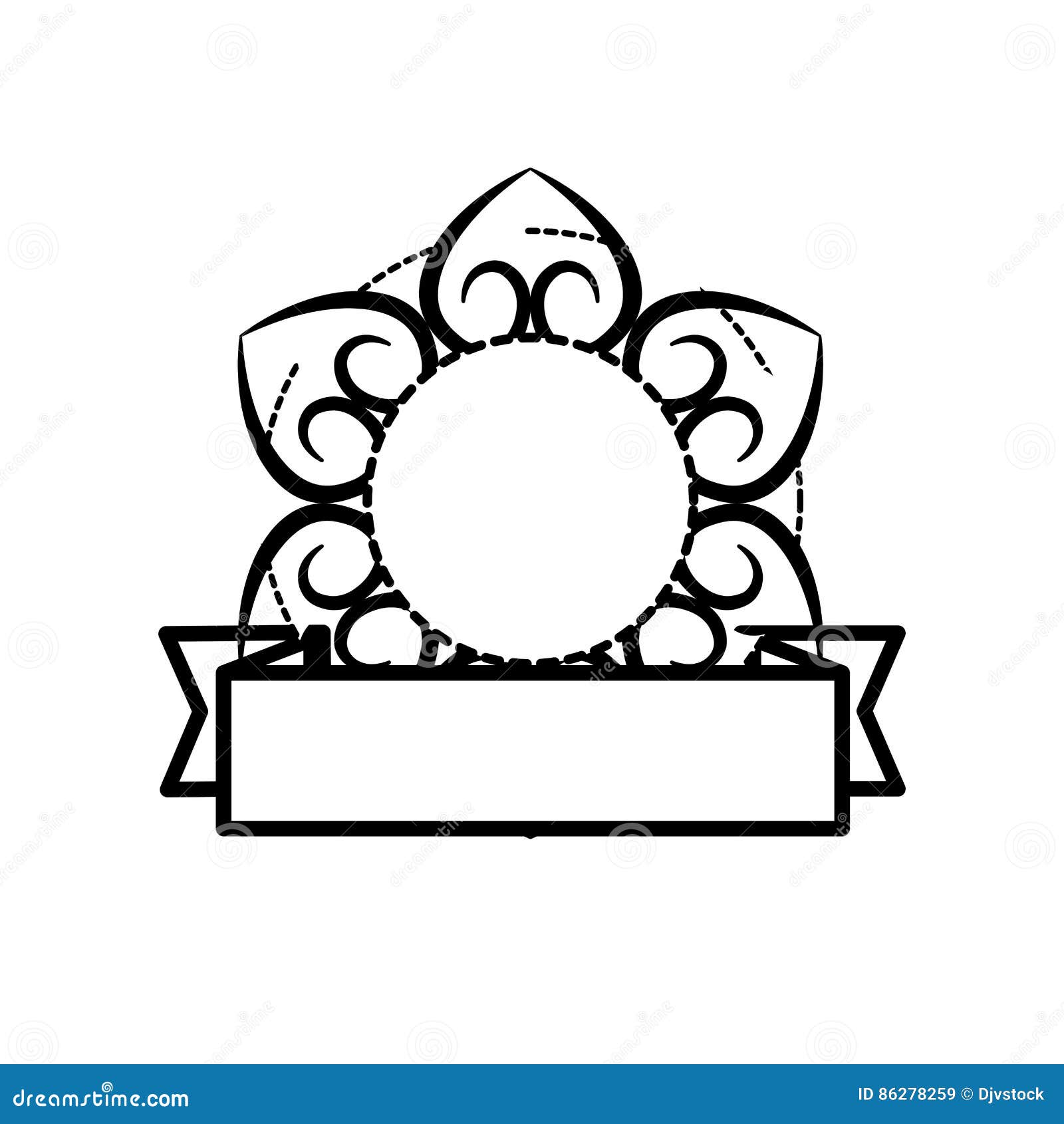 Floral Decorative Frame Banner Stock Illustration - Illustration of ...