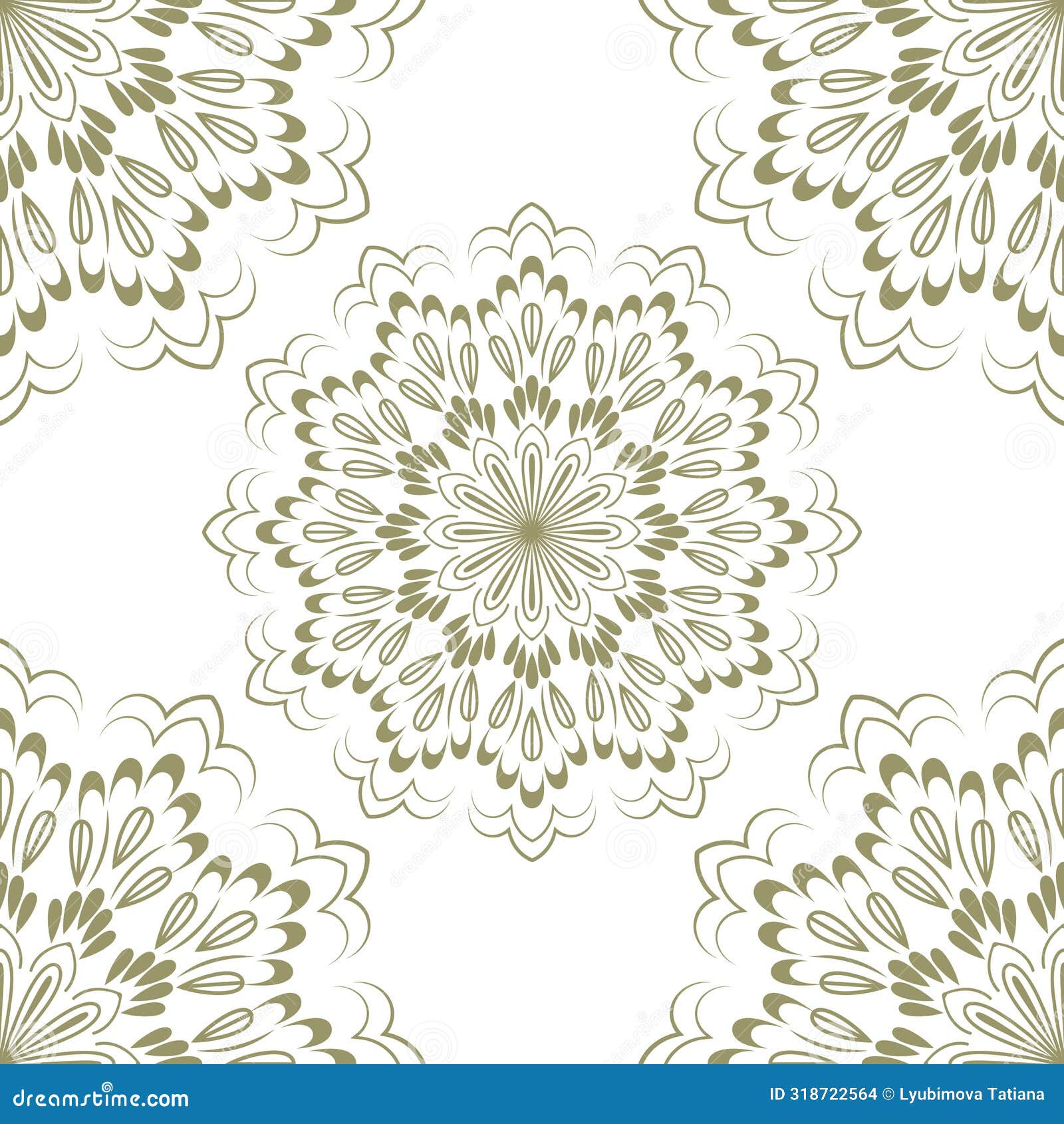 Floral Decorative Mandala Vector Pattern and Corner Decorative Elements ...