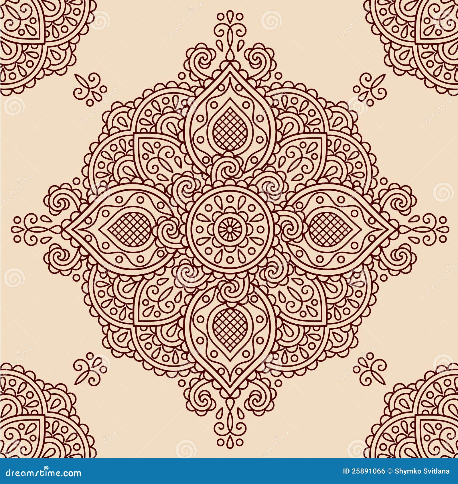 Floral decorative pattern stock vector. Illustration of composition ...