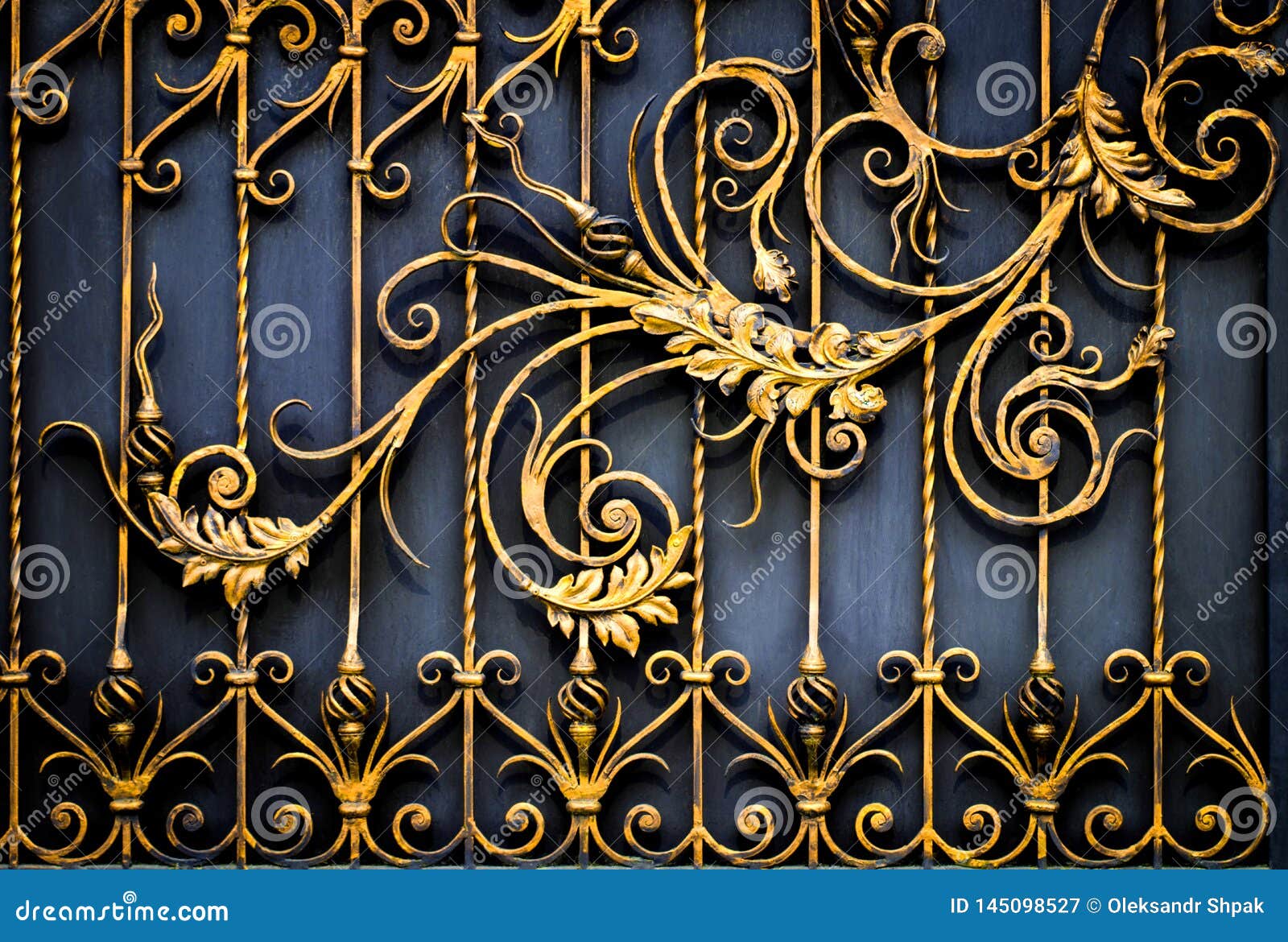 Floral Decorative Pattern, of Forged Made from Metal Stock Image ...