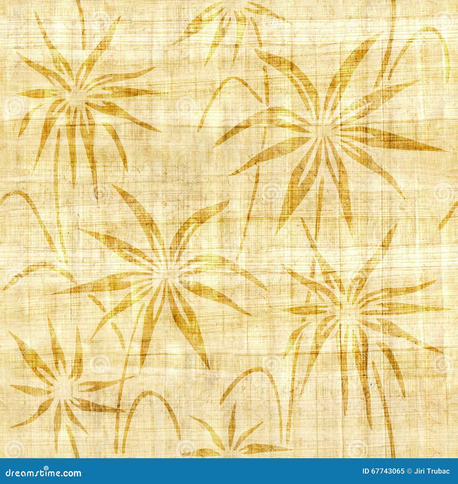 Floral Decorative Pattern - Papyrus Texture Stock Illustration ...