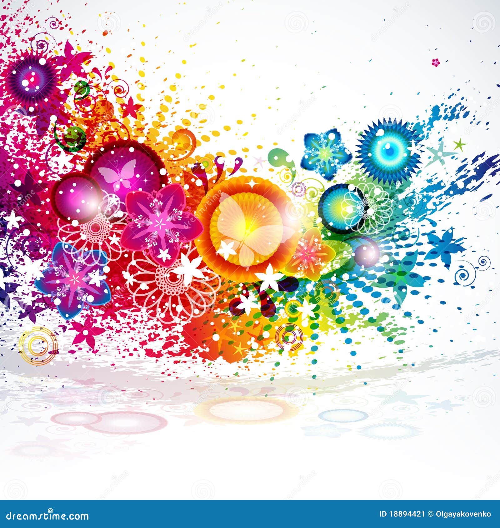 Floral design background. stock vector. Illustration of carnival - 18894421