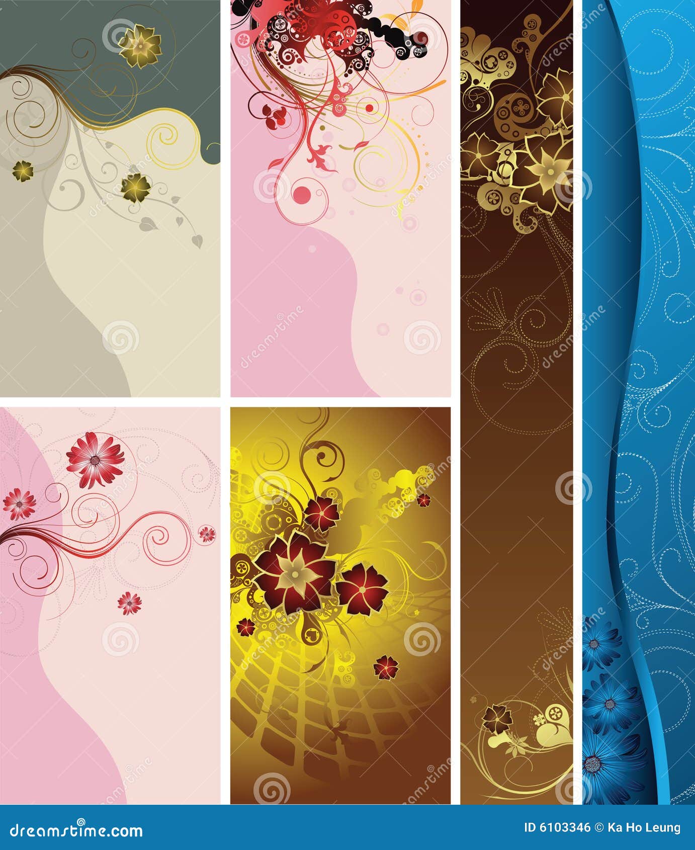 Floral Design Backgrounds stock illustration. Illustration of season ...