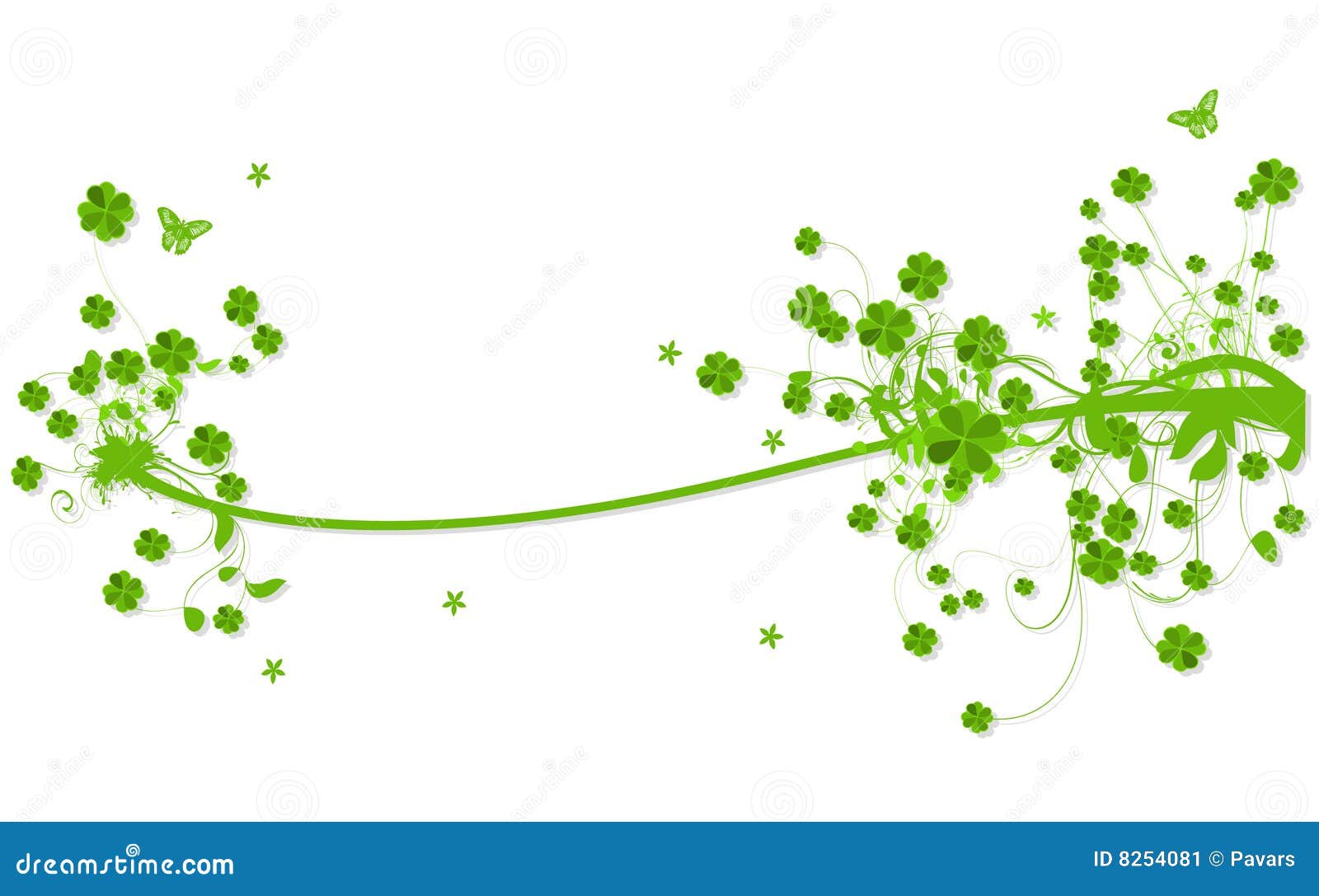 Clover Leaves Frame Cartoon Vector | CartoonDealer.com #88480623