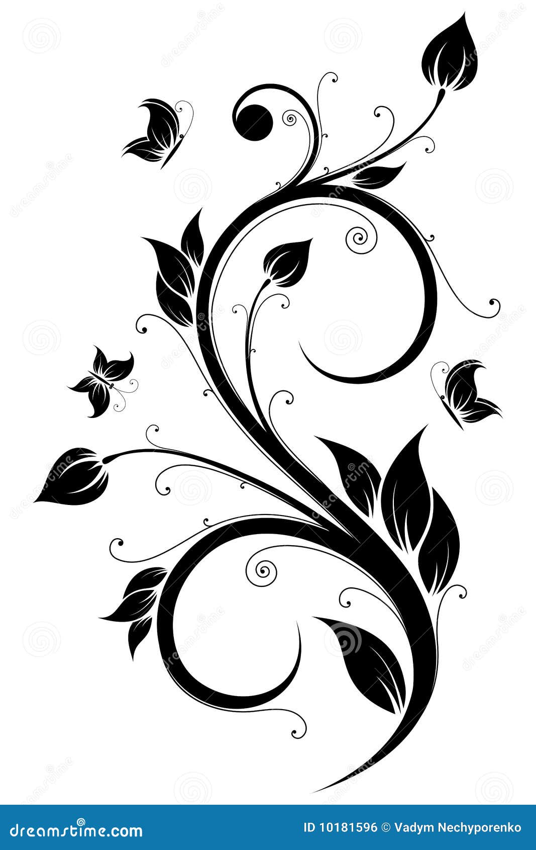 Floral design element stock vector. Illustration of design - 10181596
