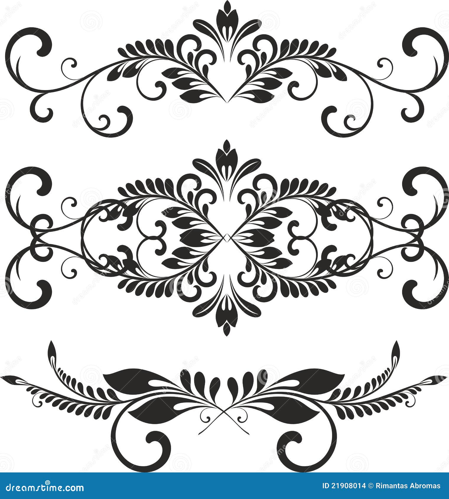 Floral design elements stock vector. Illustration of petal - 21908014