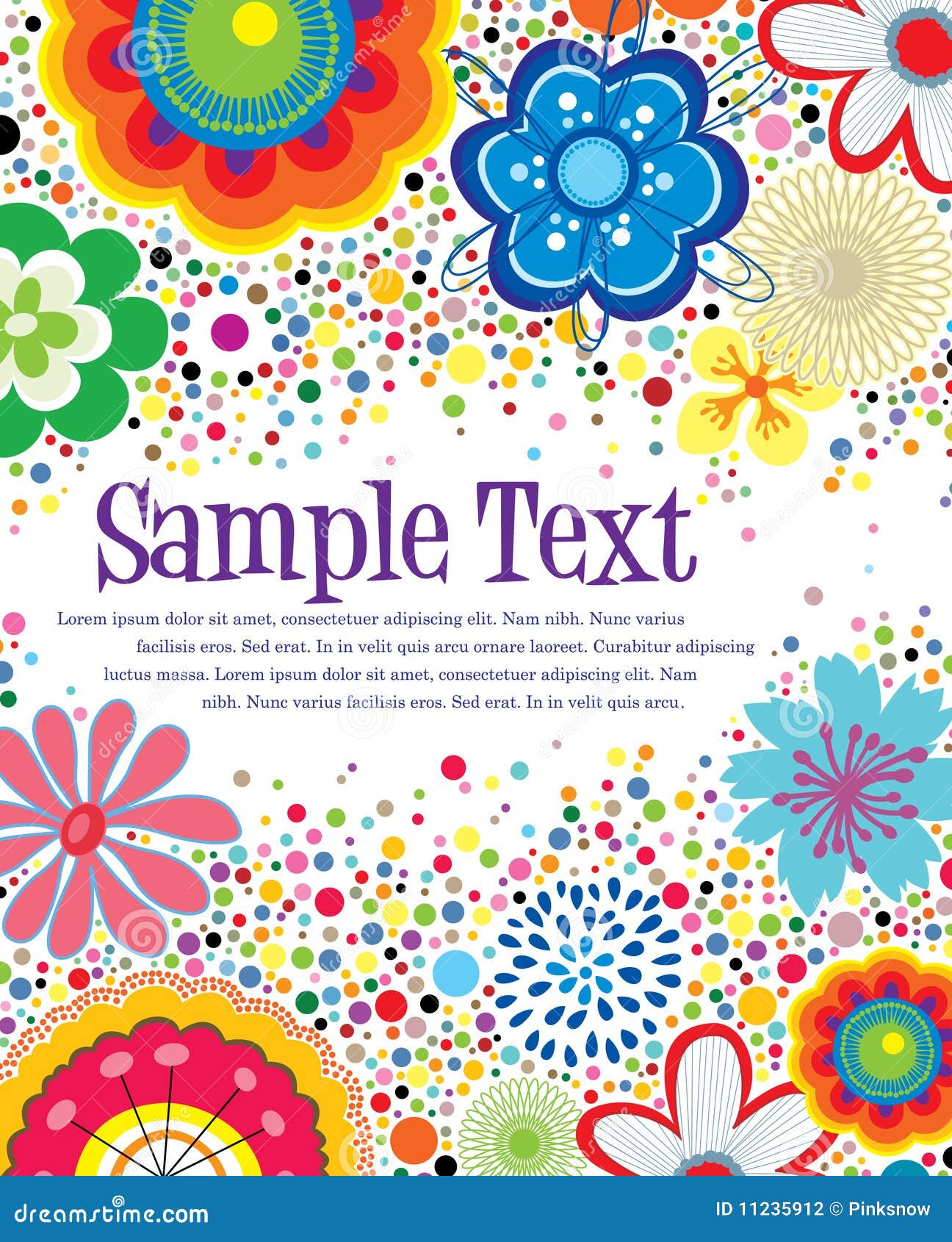 Floral Design Greeting Card Stock Illustration - Illustration of ...