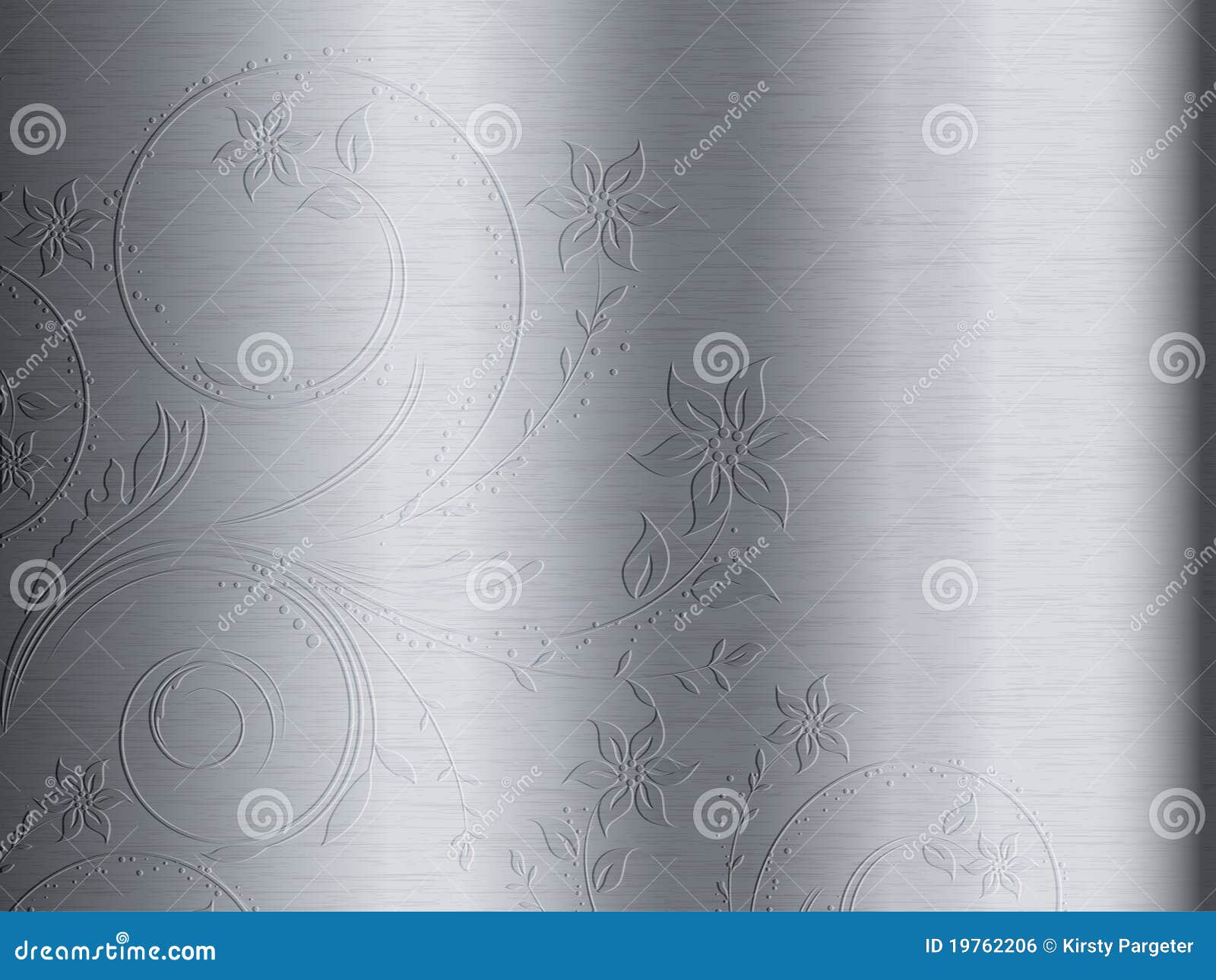 Floral design on metal stock vector. Illustration of texture - 19762206