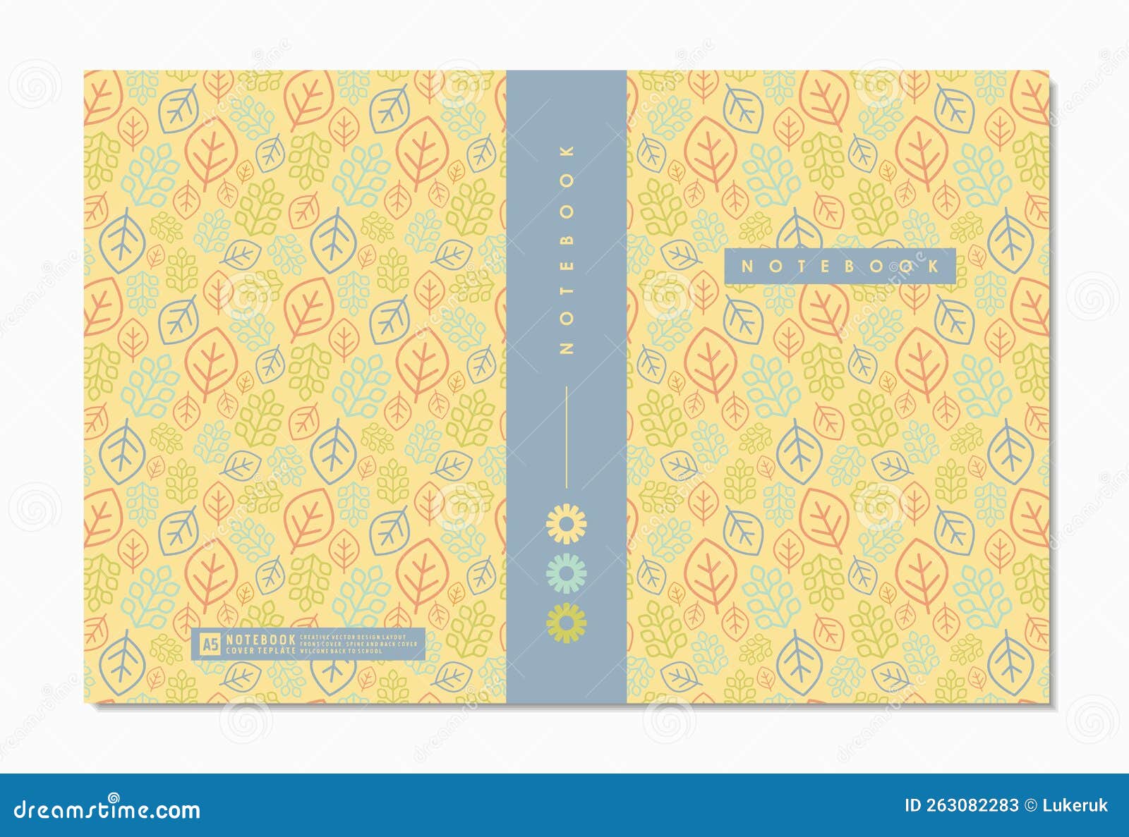 Floral Design Pattern Layout for Notebook Covers Stock Vector ...