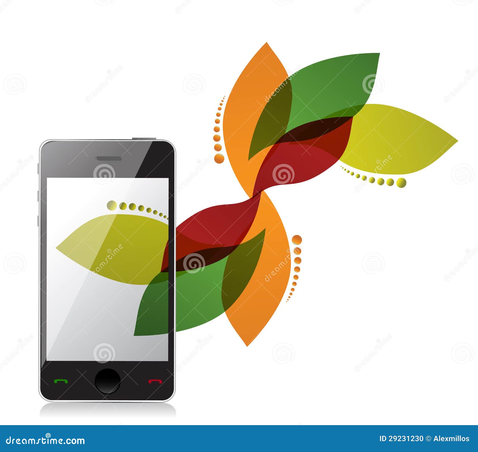 Floral design phone design stock illustration. Illustration of ...