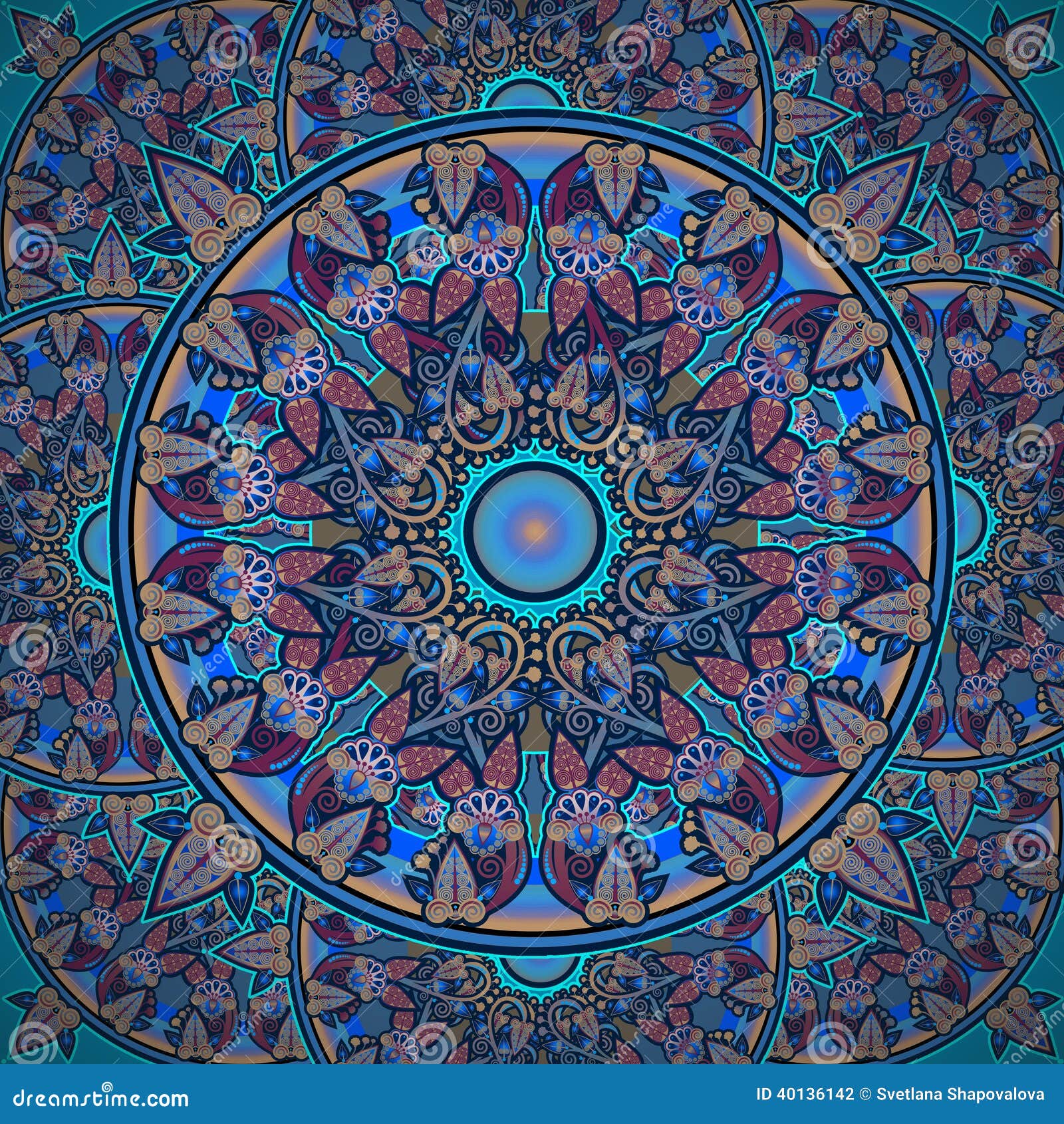 Floral design stock illustration. Illustration of multicolored - 40136142