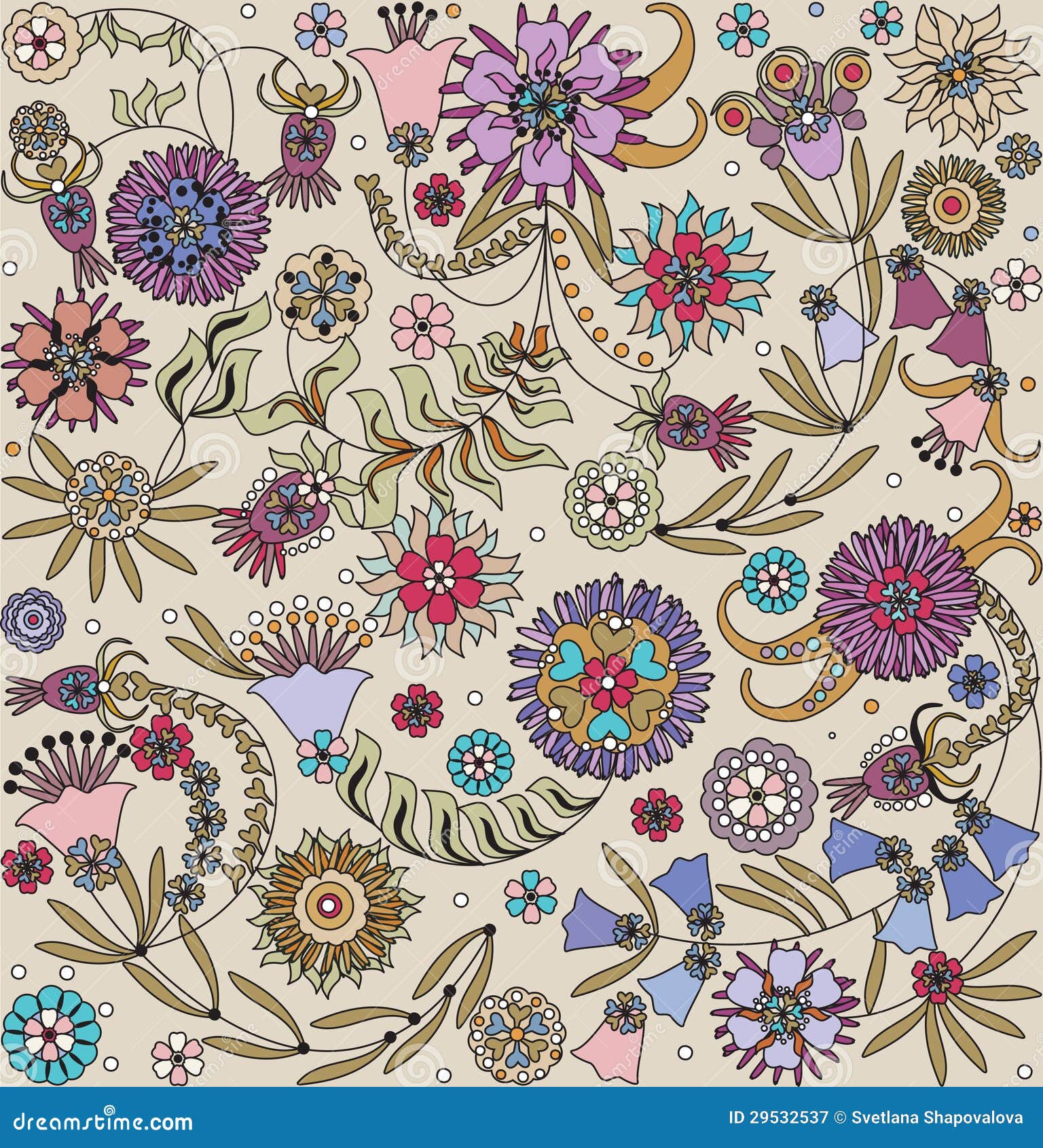 Floral design seamless stock vector. Illustration of style - 29532537