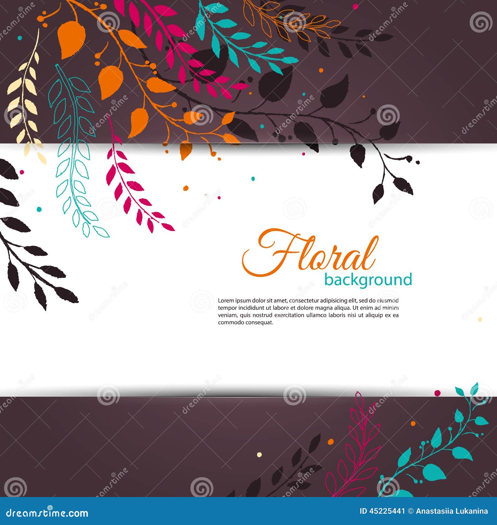 Floral design template stock vector. Illustration of creativity - 45225441