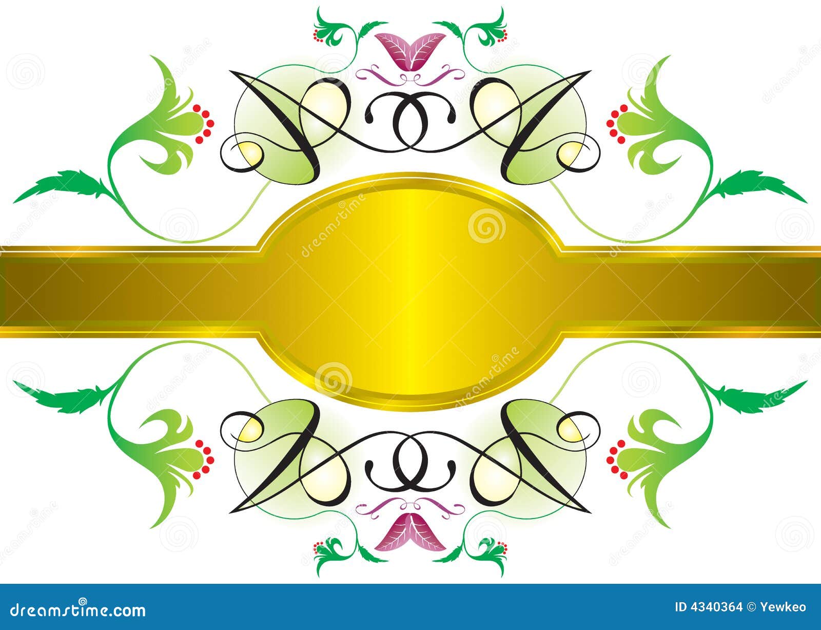 Floral Design and Text-space Stock Vector - Illustration of decorative ...