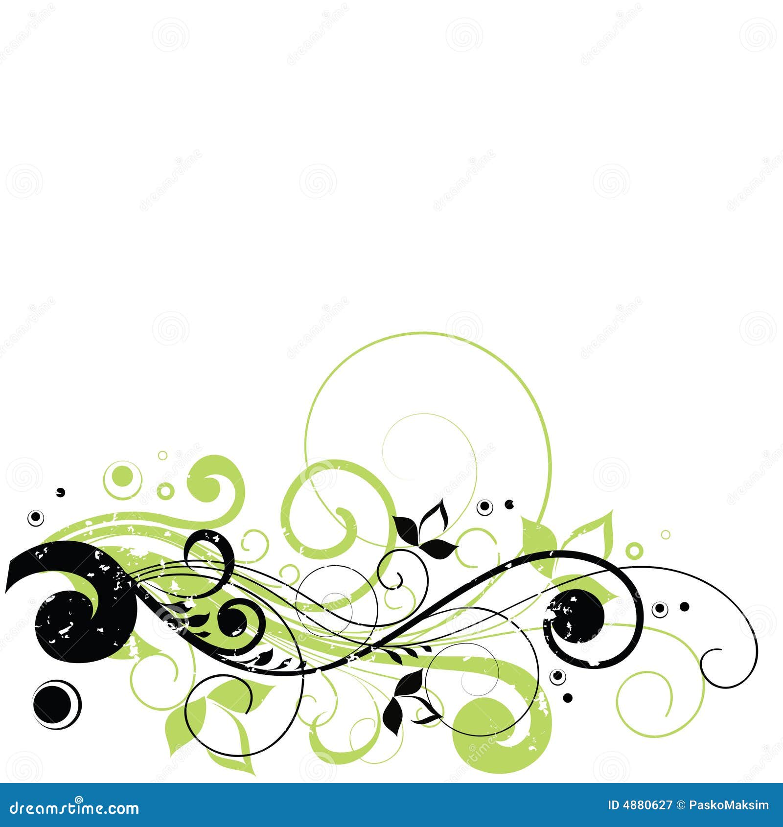 Floral Design with Text Space Stock Vector - Illustration of curve ...