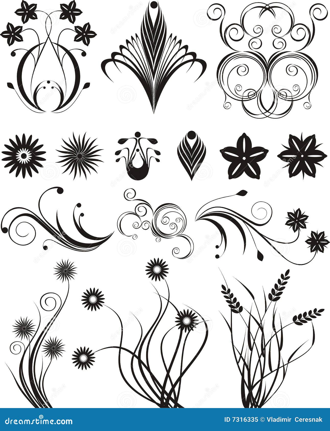 Floral design, vector stock vector. Illustration of modern - 7316335