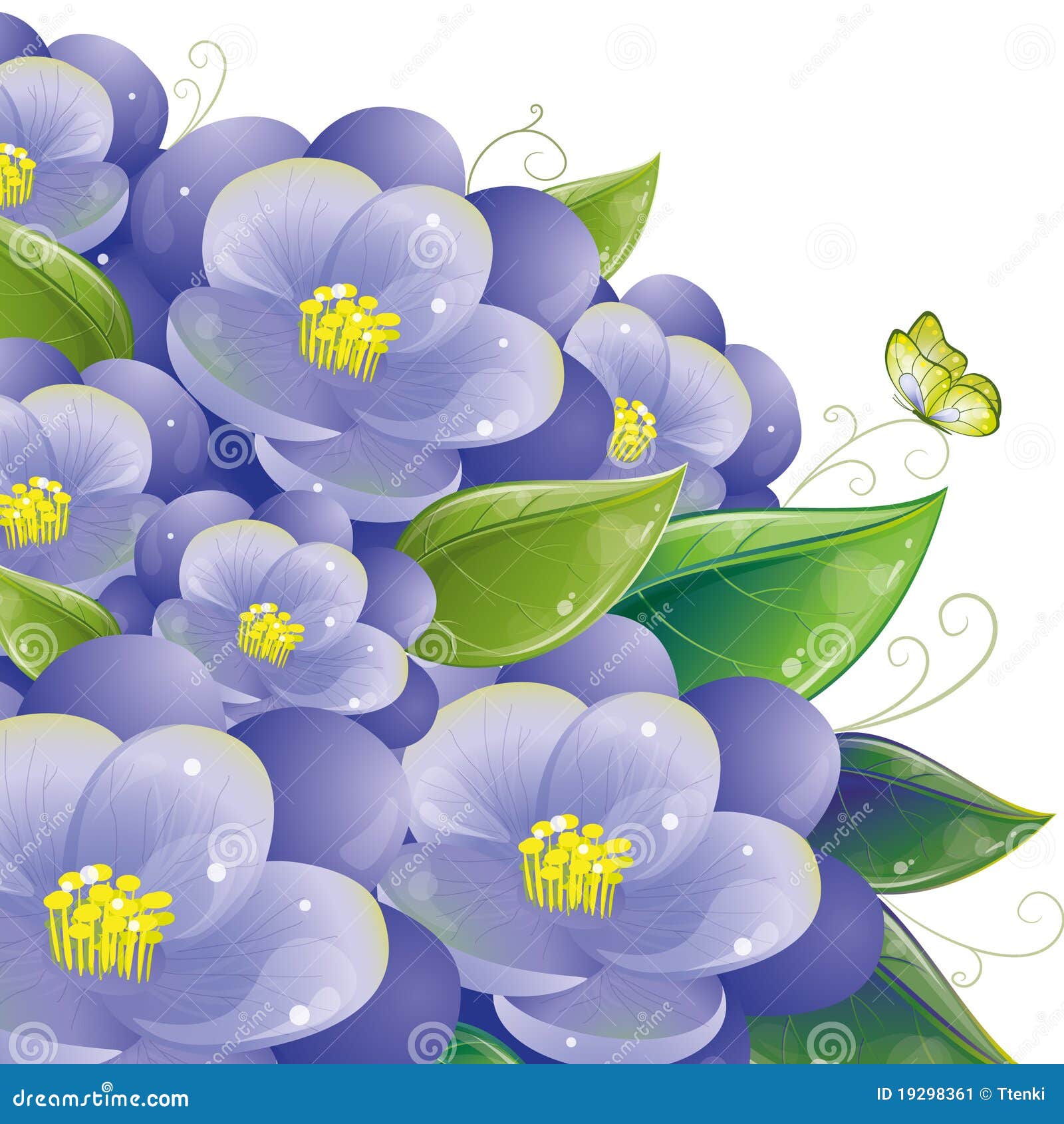 Floral design with violet stock vector. Illustration of design - 19298361