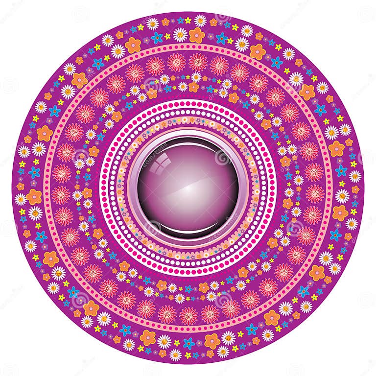 Floral disc stock vector. Illustration of black, nature - 22356668