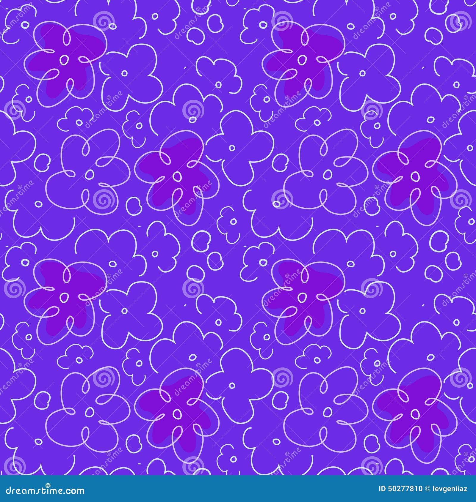 Floral doodle pattern stock vector. Illustration of floral - 50277810