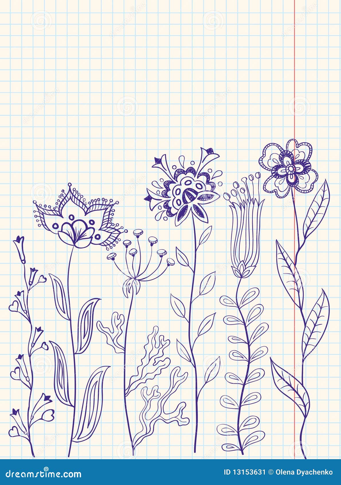 Floral doodles stock vector. Illustration of ornament - 13153631