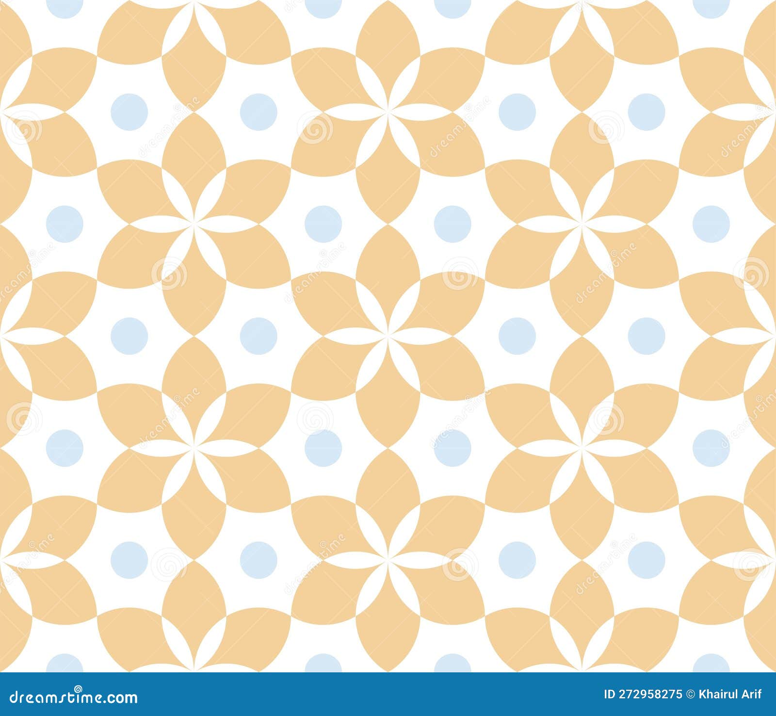 Floral and Dot Pattern with Soft Color Stock Vector - Illustration of ...