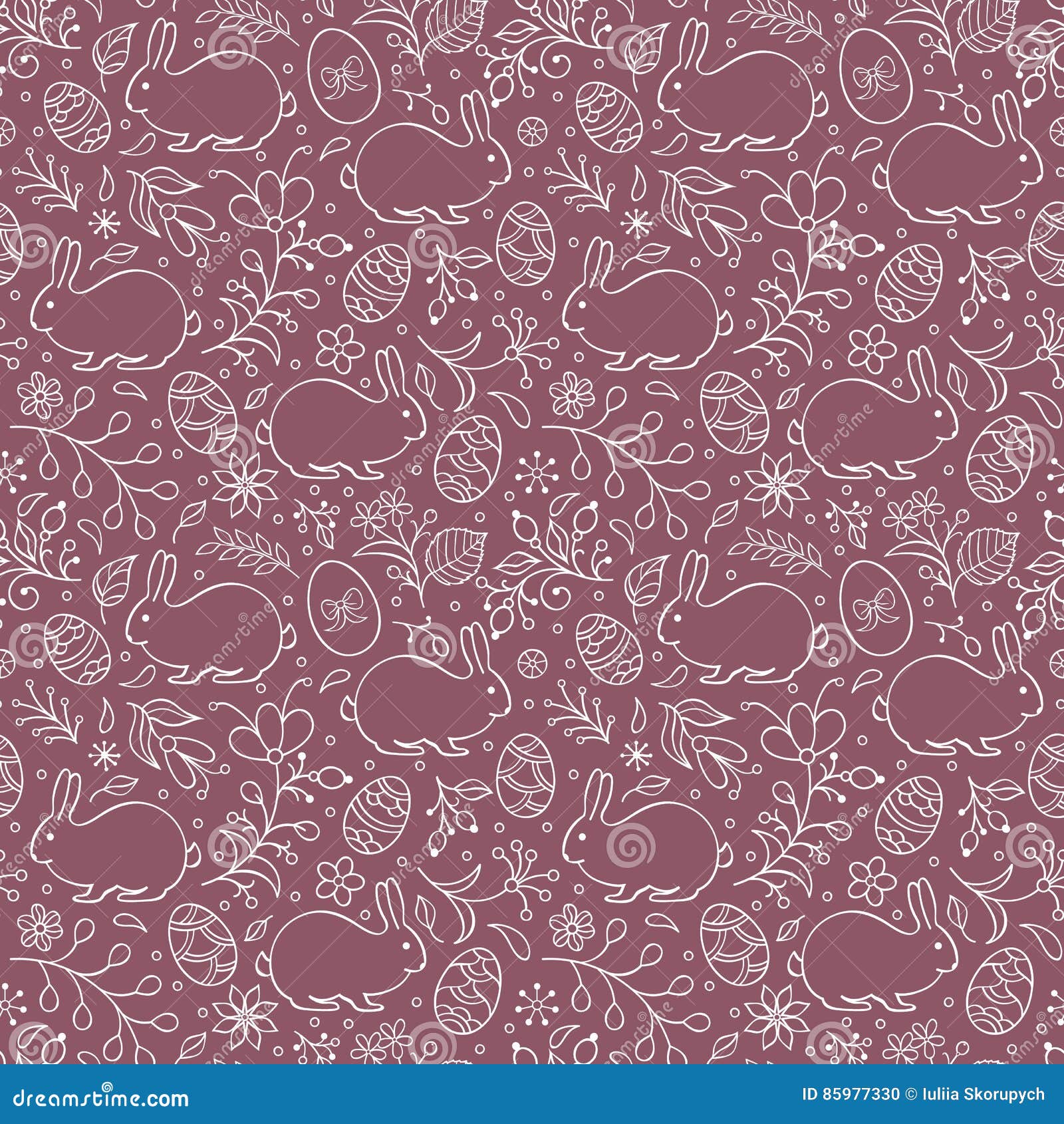 Floral easter pattern stock vector. Illustration of holiday - 85977330