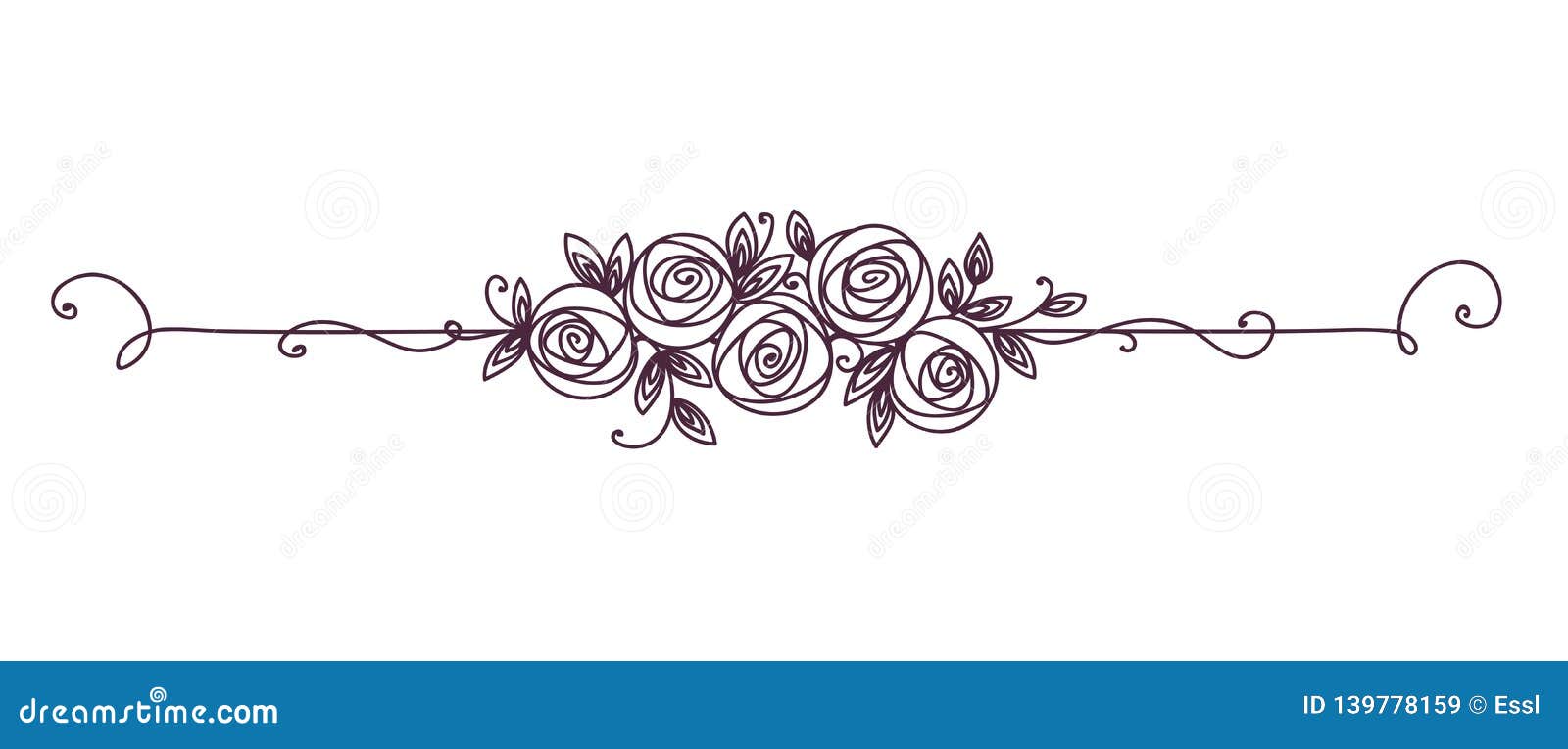 Floral Elegant Pattern Black and White. Vintage Element for Decor Line ... Floral Elegant Pattern Black and White. Vintage Element for Decor Line ...