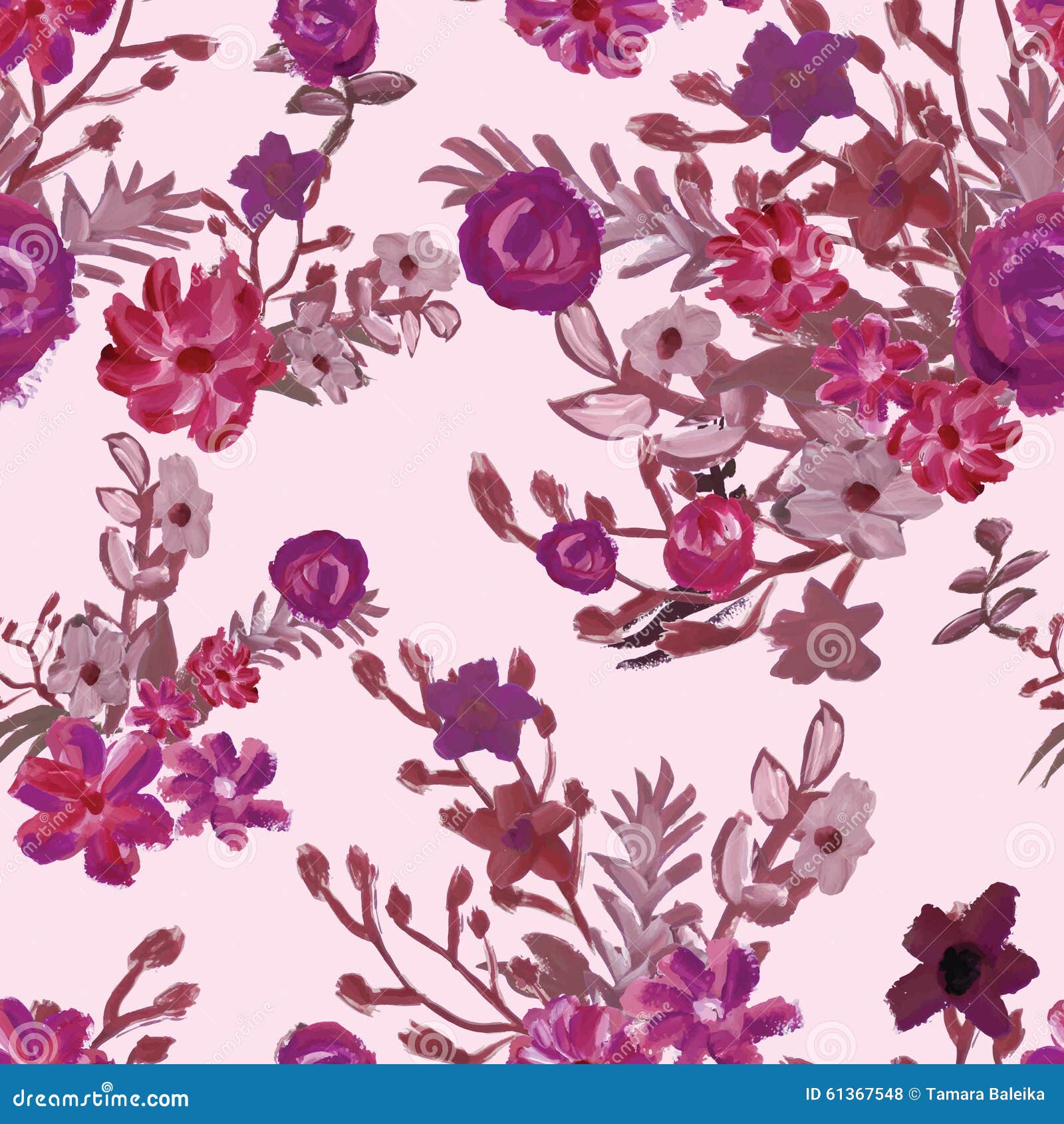 Floral Elegant Seamless Pattern. Stock Vector - Illustration of flower ...