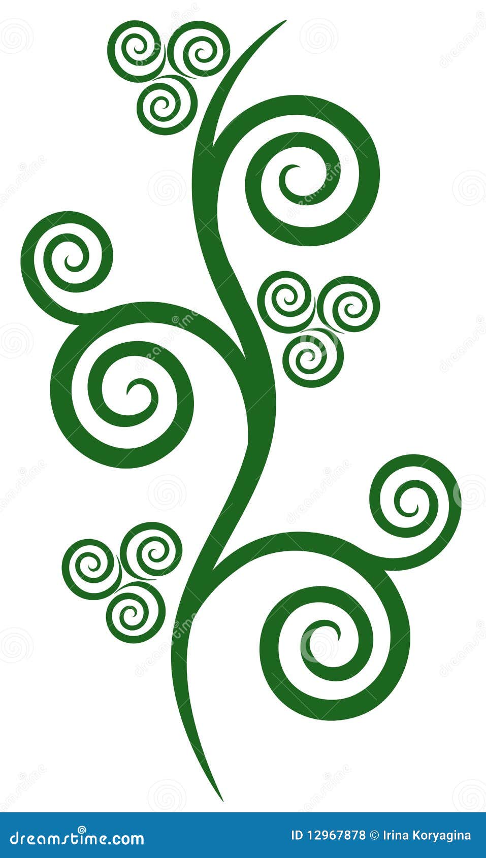 Involute Leaf Shape Vintage Illustration | CartoonDealer.com #163284176