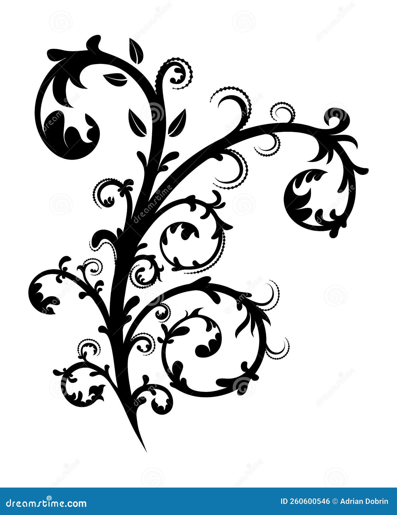 Floral element stock vector. Illustration of symbol - 260600546