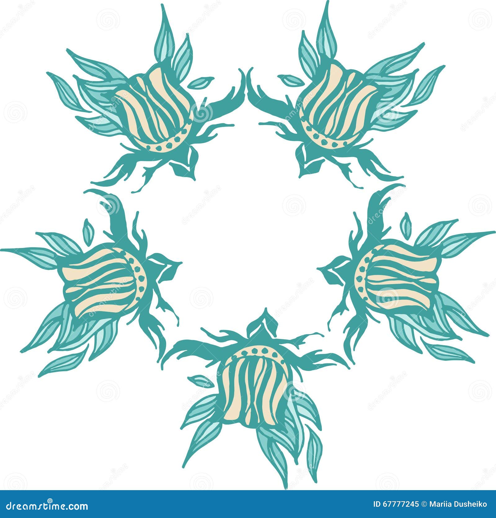 Floral element frame stock vector. Illustration of grunge - 67777245