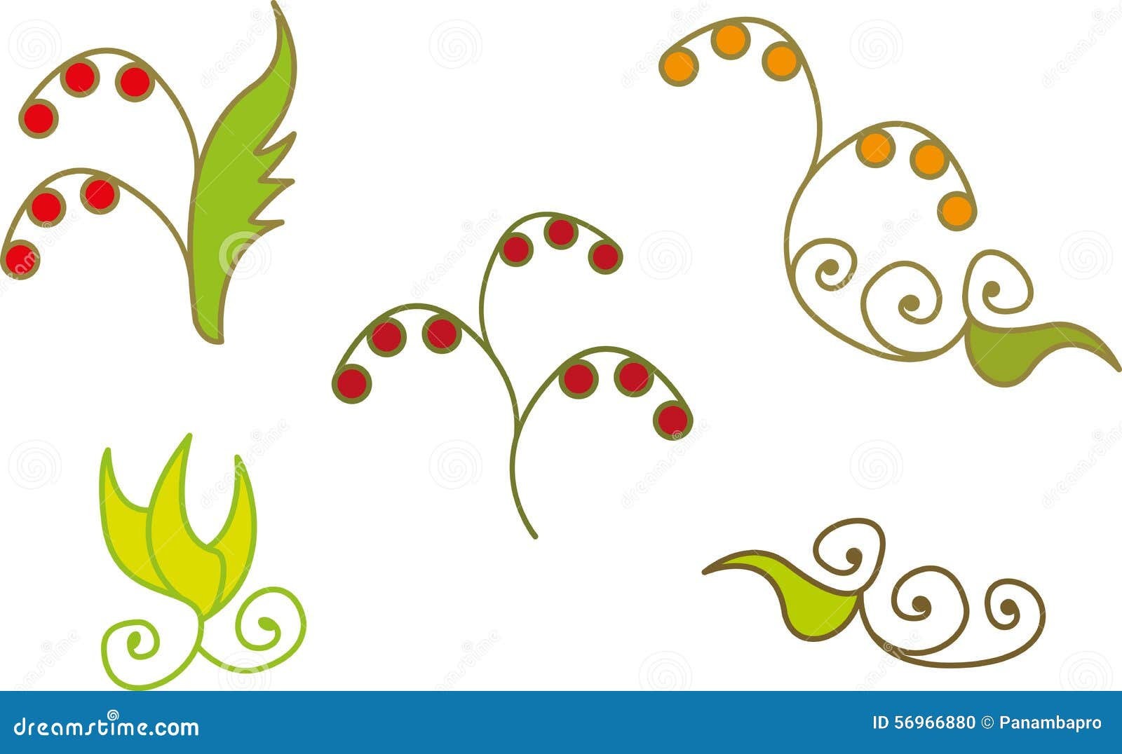 Floral element stock vector. Illustration of flower, abstract - 56966880