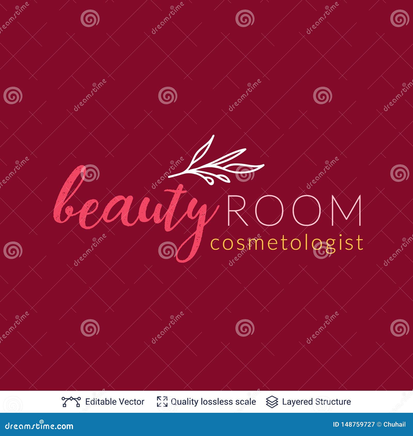 Beauty Room or Salon Cosmetologist Logo Design. Stock Vector ...