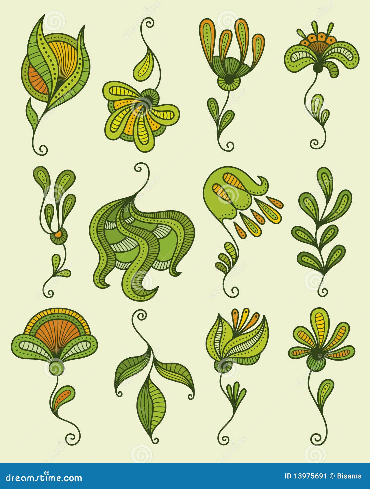 Floral elements stock vector. Illustration of beauty - 13975691