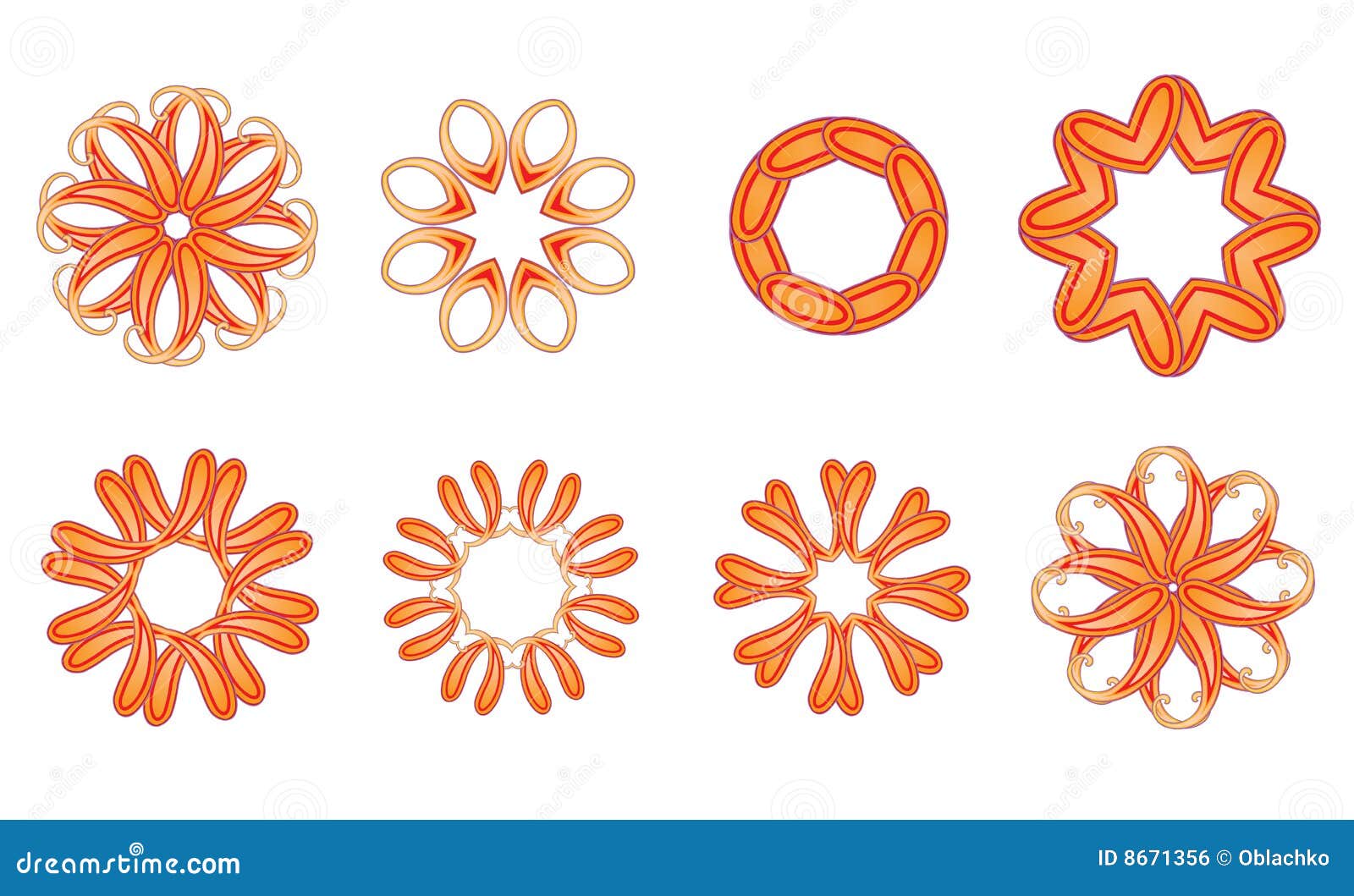 Floral elements stock vector. Illustration of flower, element - 8671356
