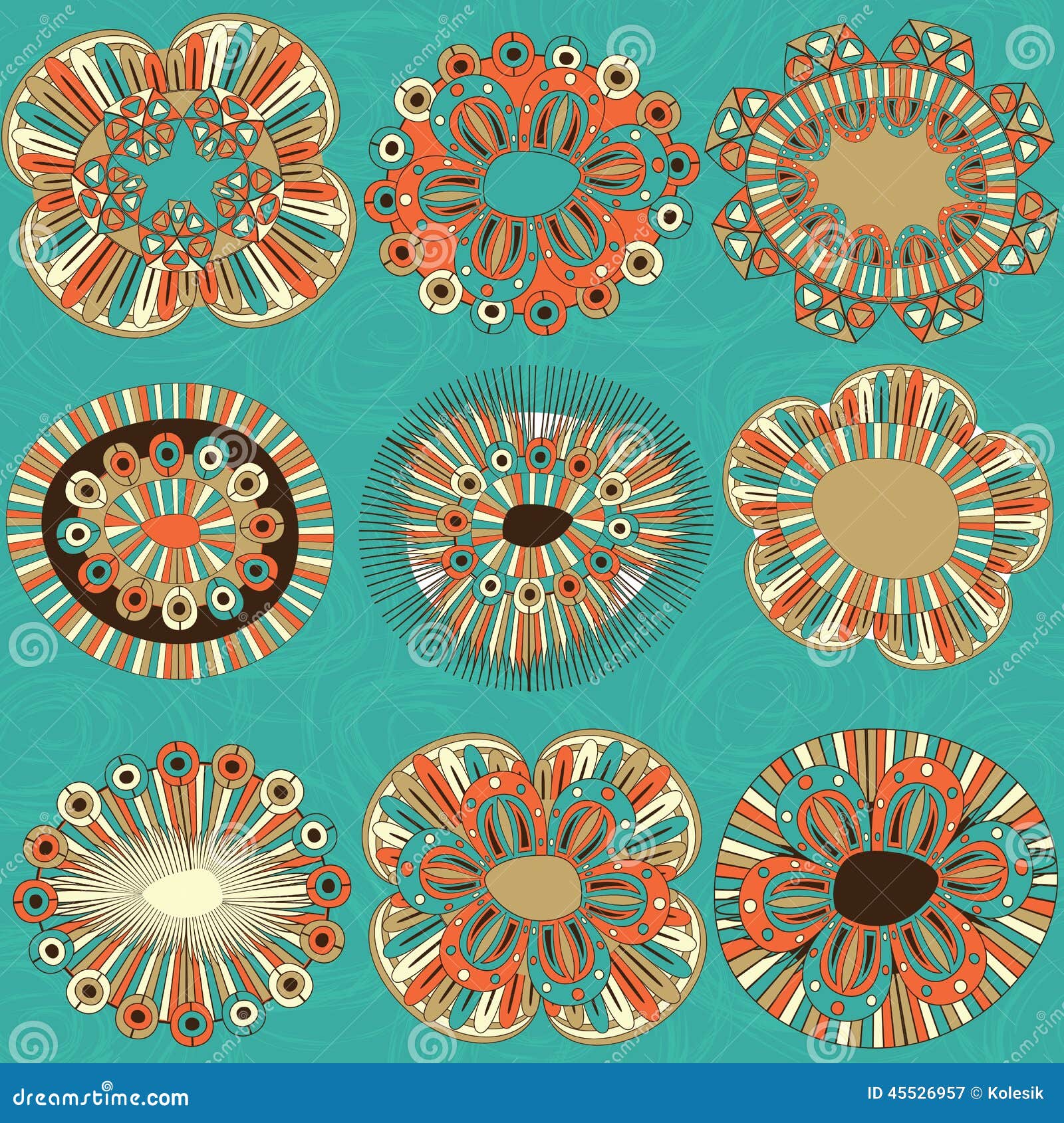 Floral elements stock illustration. Illustration of doodle - 45526957