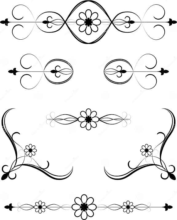 Floral Embellishment stock vector. Illustration of antique - 6150304