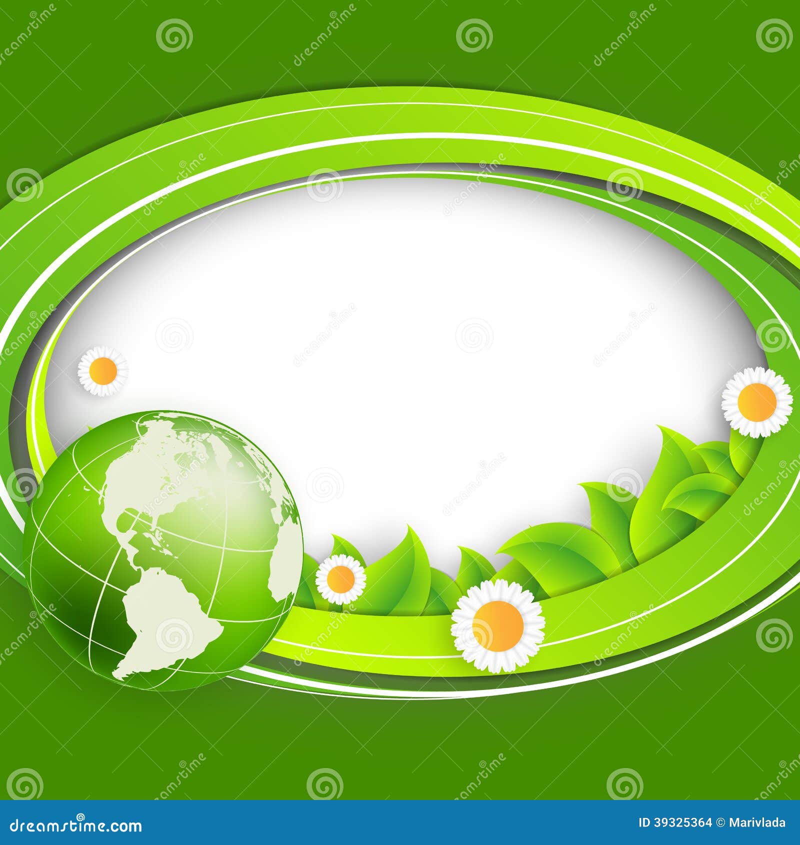 Floral Environmental Vector Frame Stock Vector - Illustration of ...