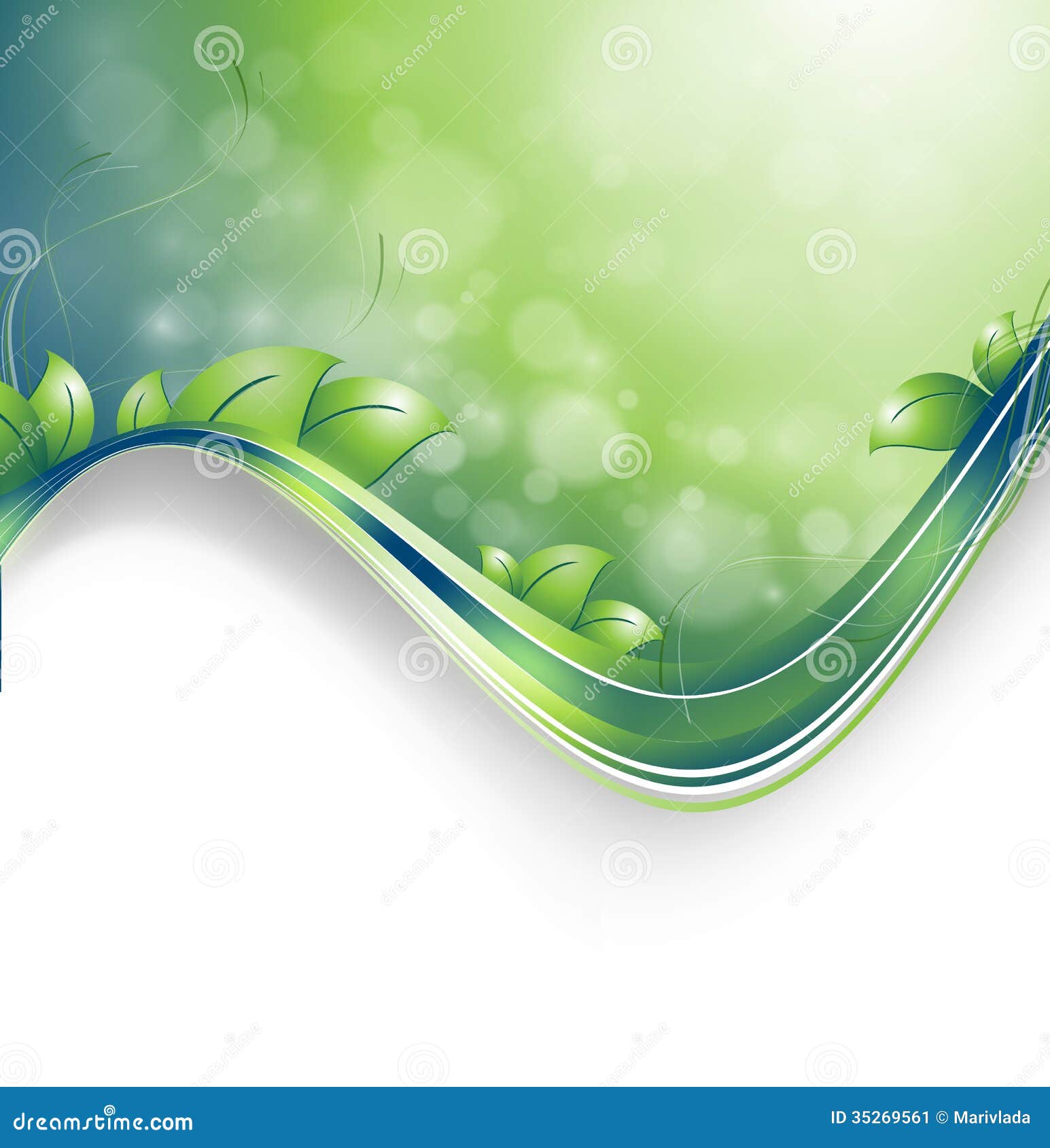 Floral Environmental Vector Frame Stock Vector - Illustration of green ...