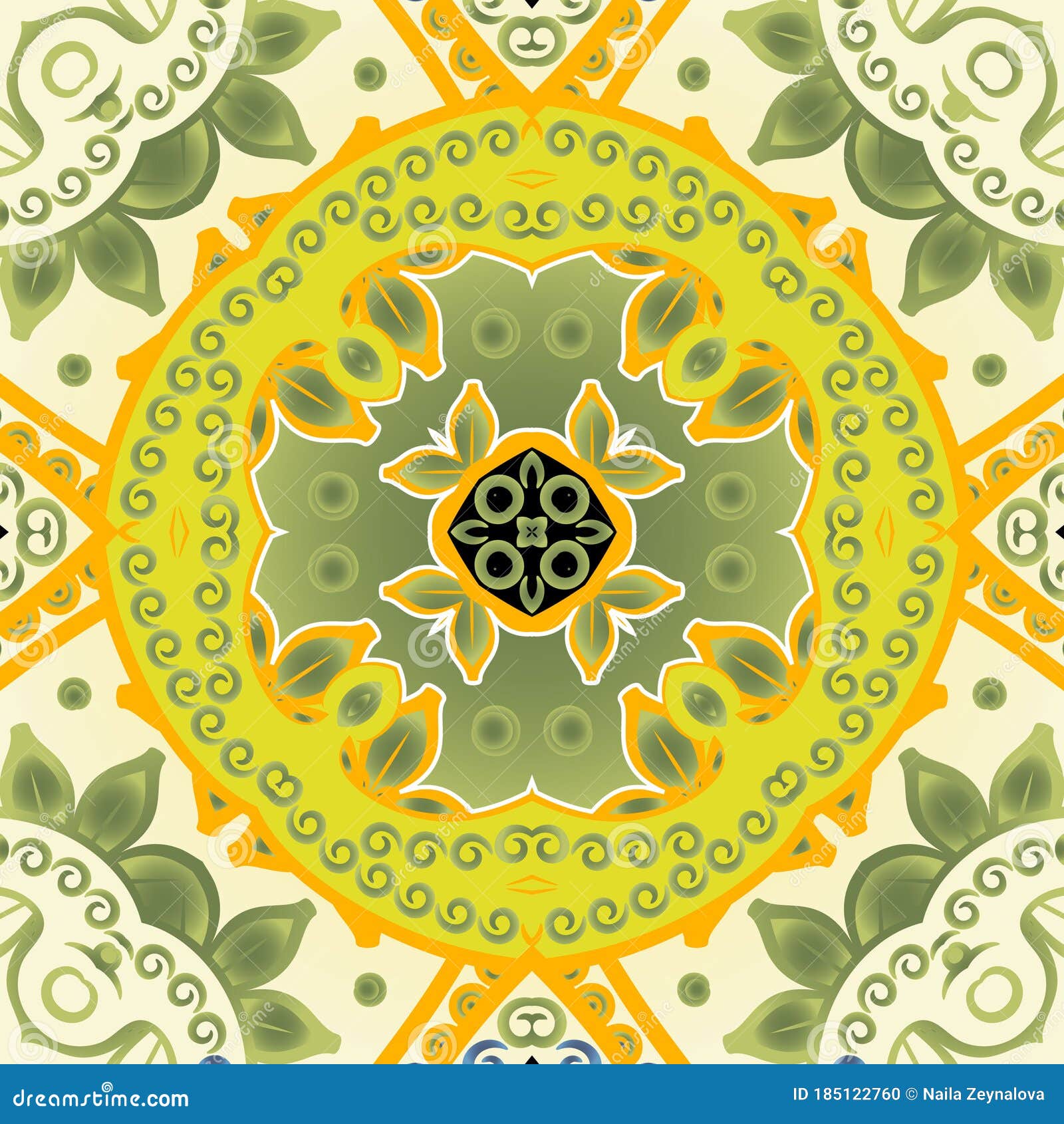 Floral Ethnic Seamless Pattern Colorful Tribal Background Doodle