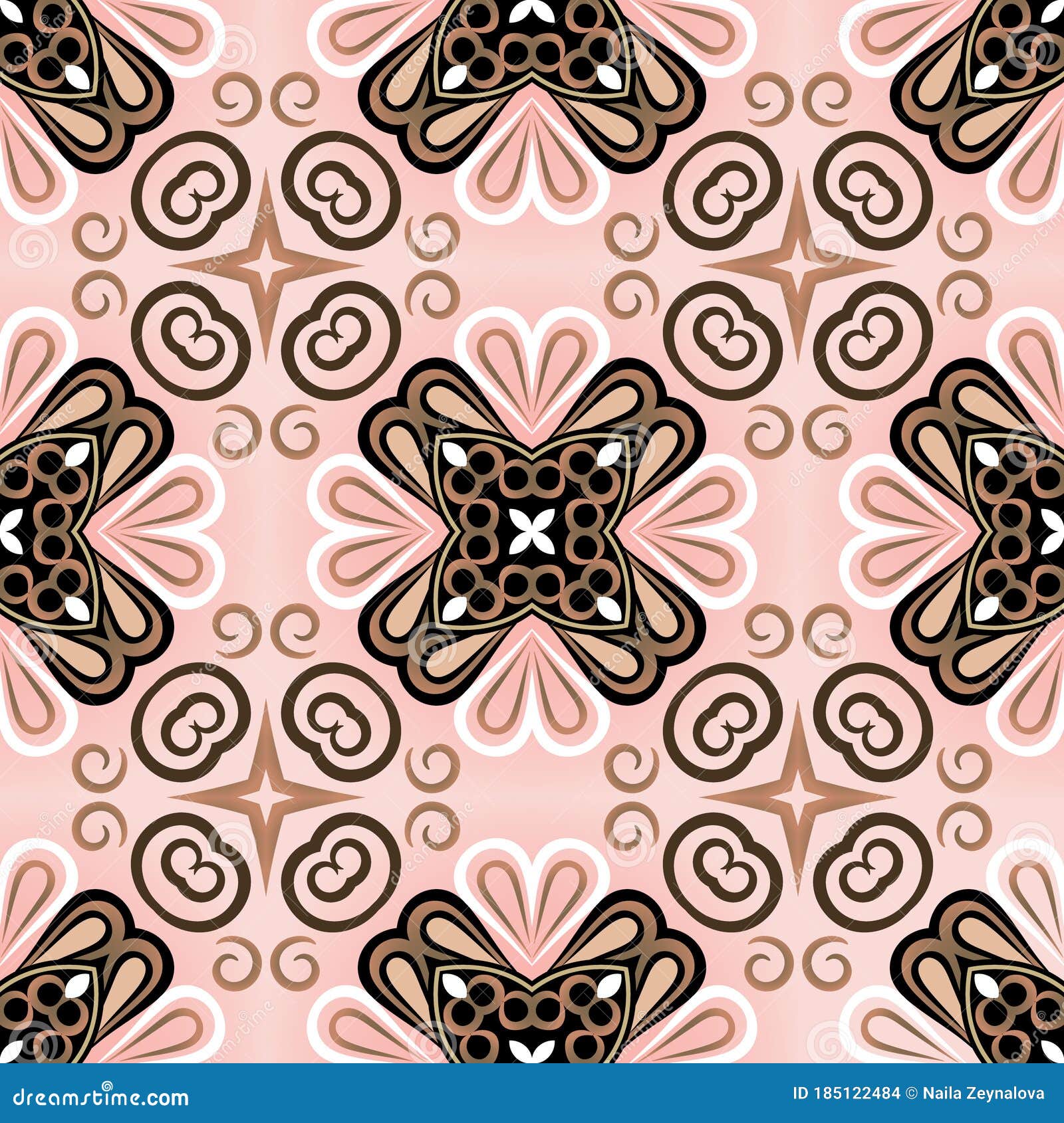 Floral Ethnic Seamless Pattern Colorful Tribal Background Flourich