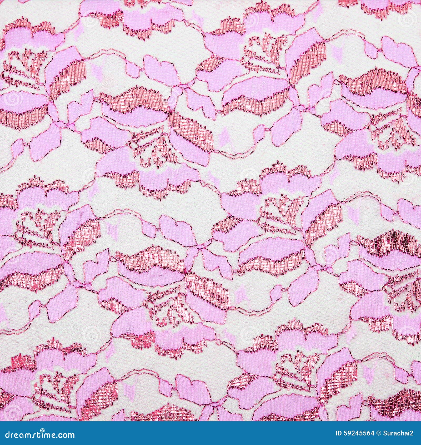 Floral Fabric Pattern with Gold Line Stock Photo - Image of embroidery ...