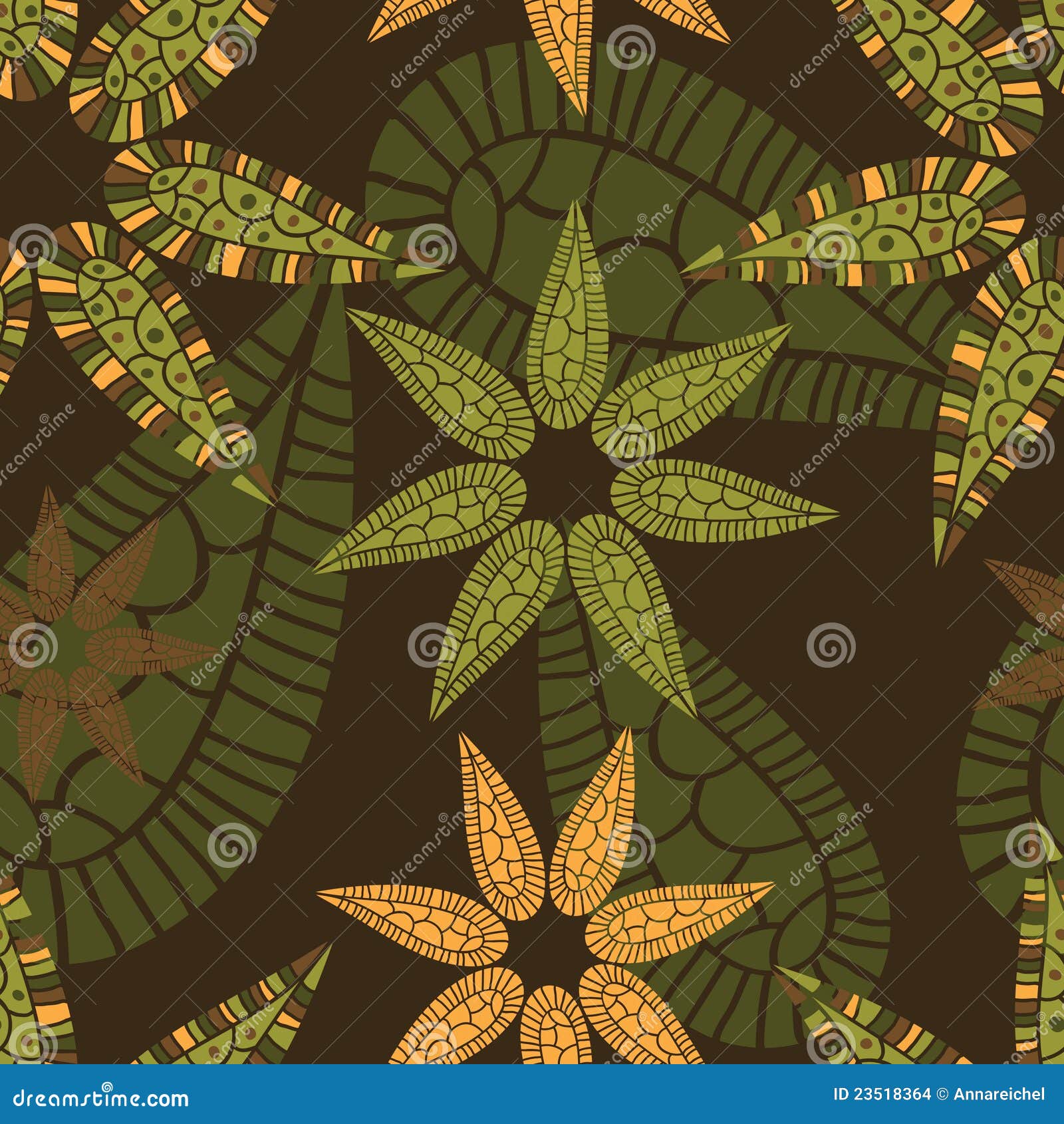 Floral Fantasy Seamless Pattern Stock Vector - Illustration of hand ...