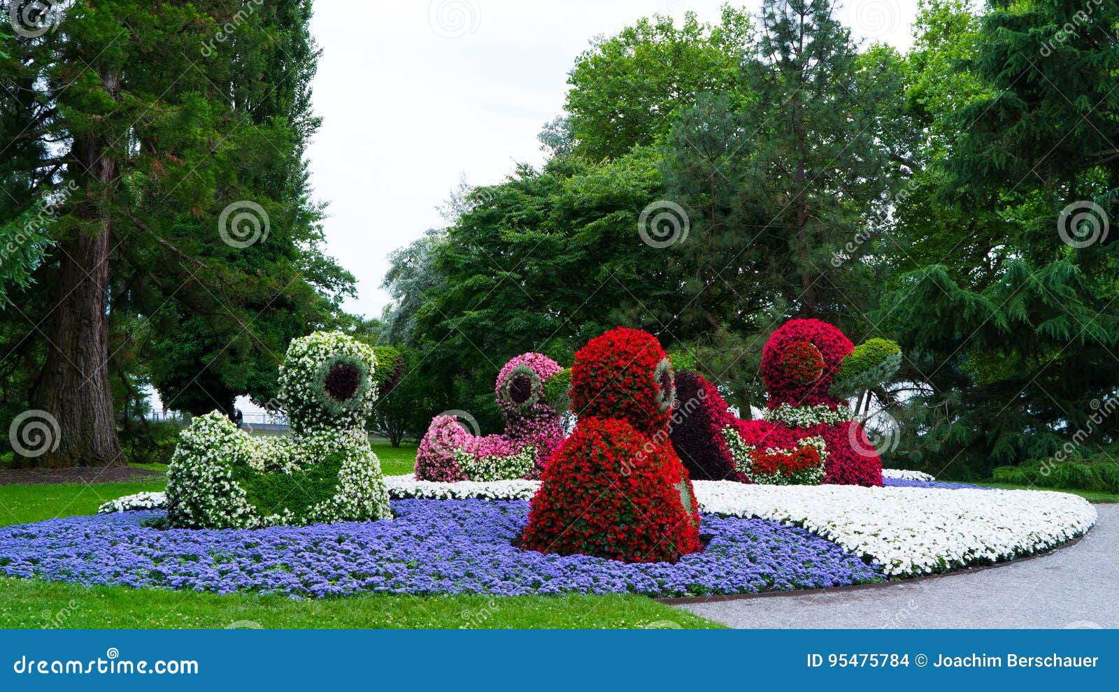 Floral Figures of Ducks on the Island of Mainau in Germany. Editorial ...
