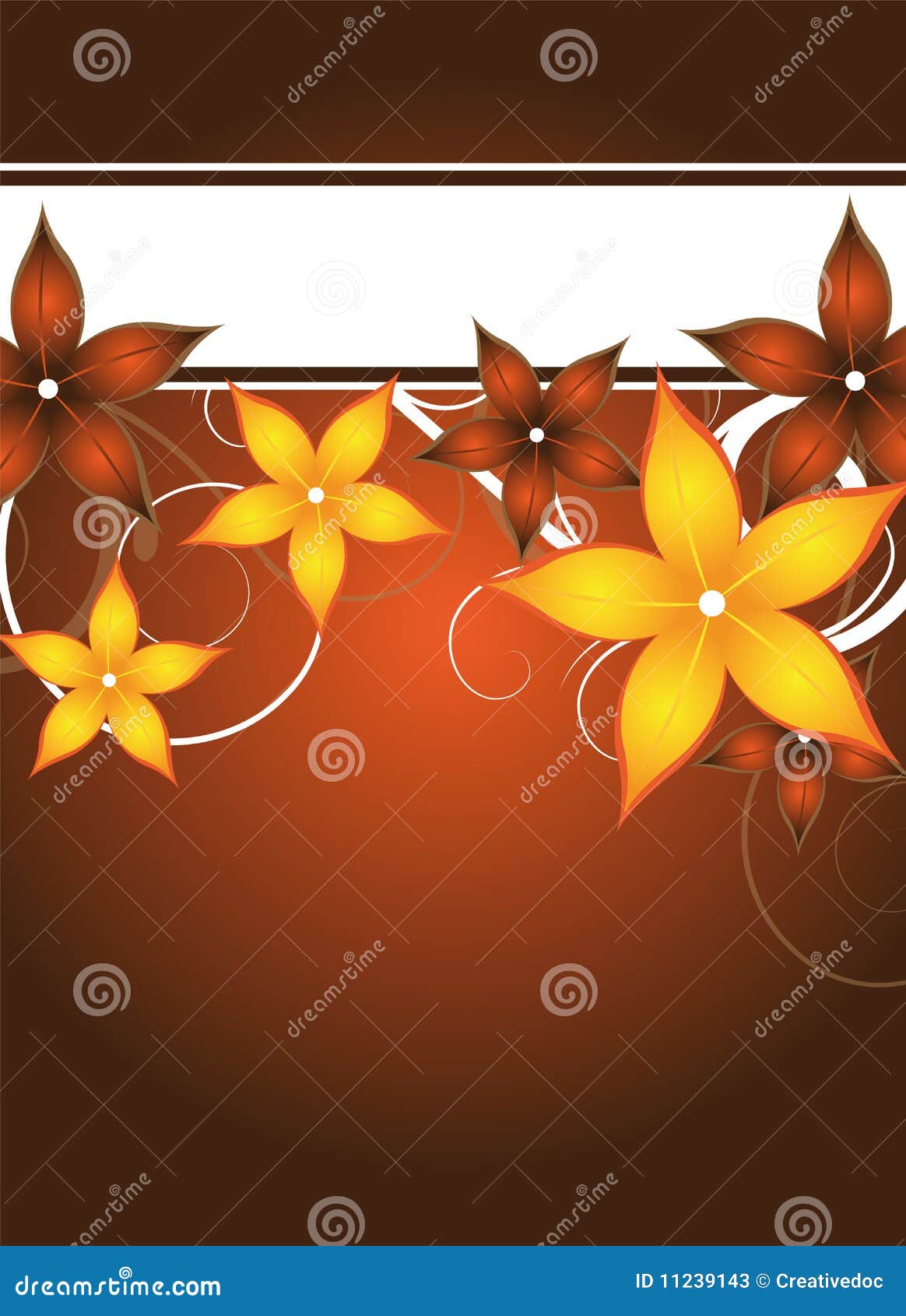Floral flyer design stock illustration. Illustration of pattern - 11239143