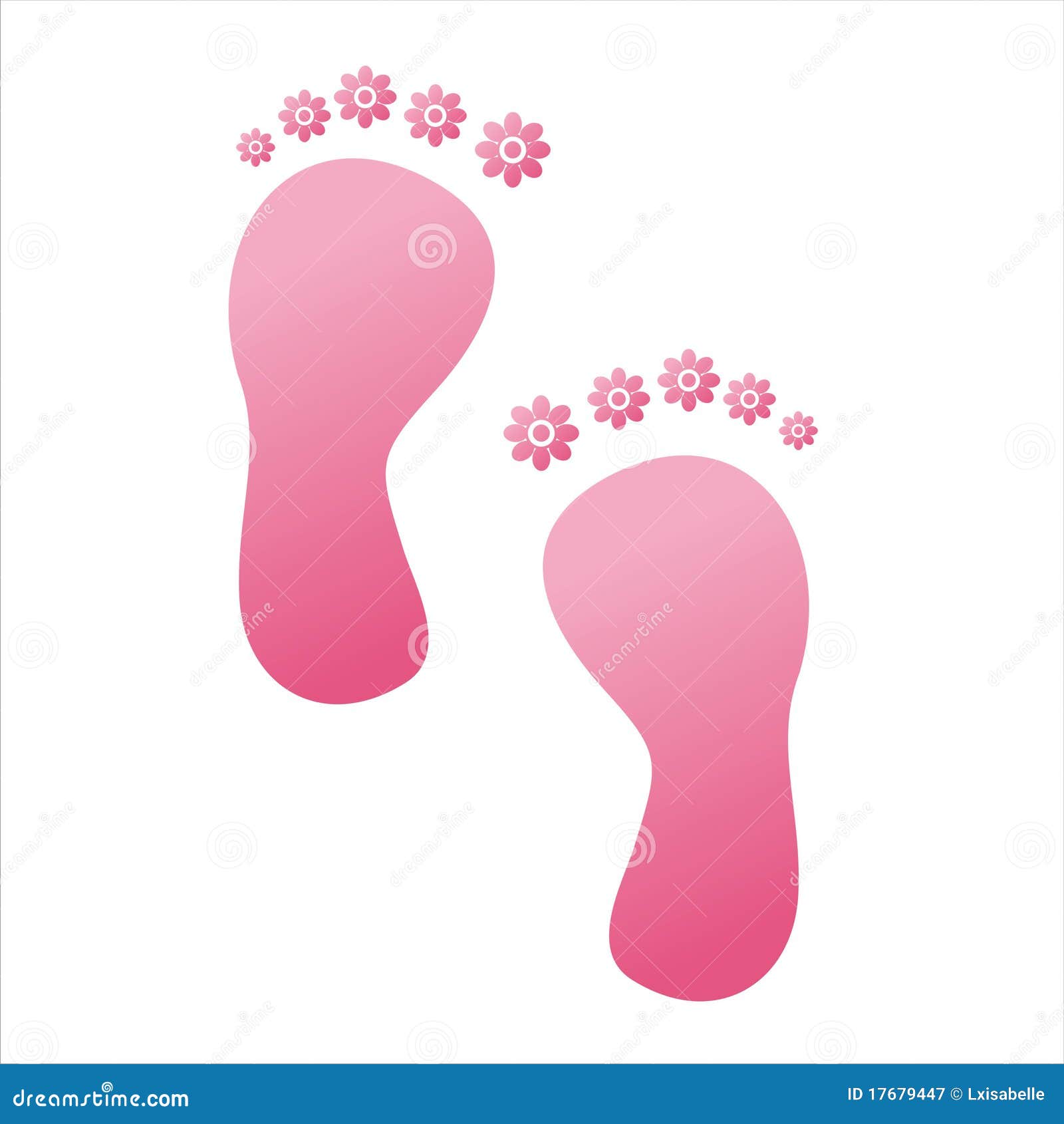 Floral foot steps stock vector. Illustration of vector - 17679447