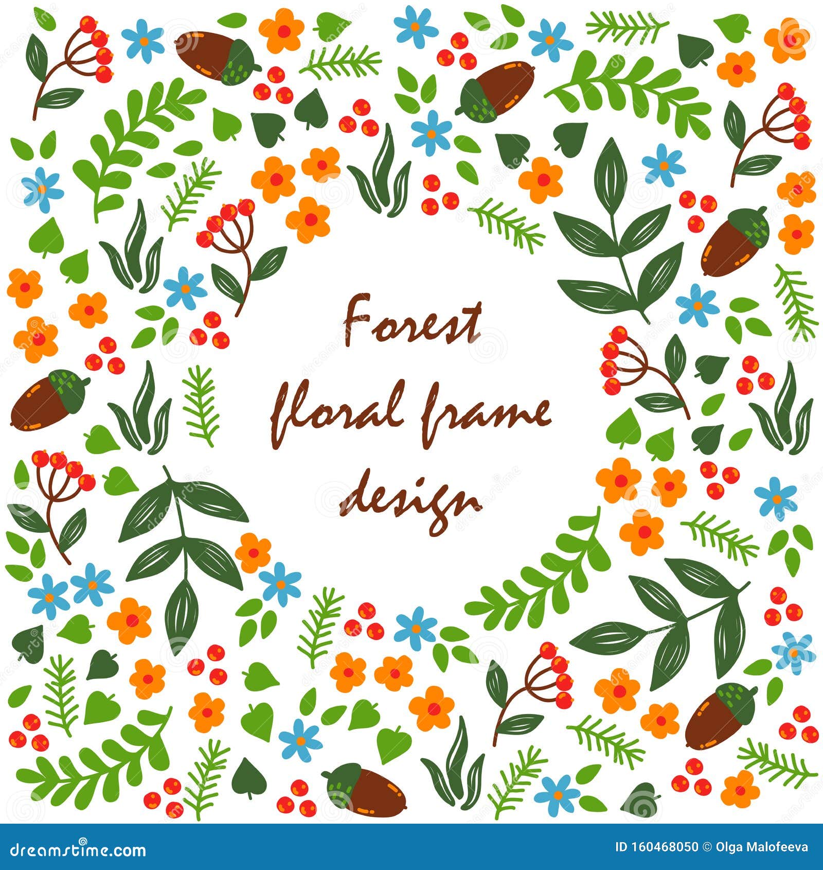 Forest frame design stock vector. Illustration of green - 160468050