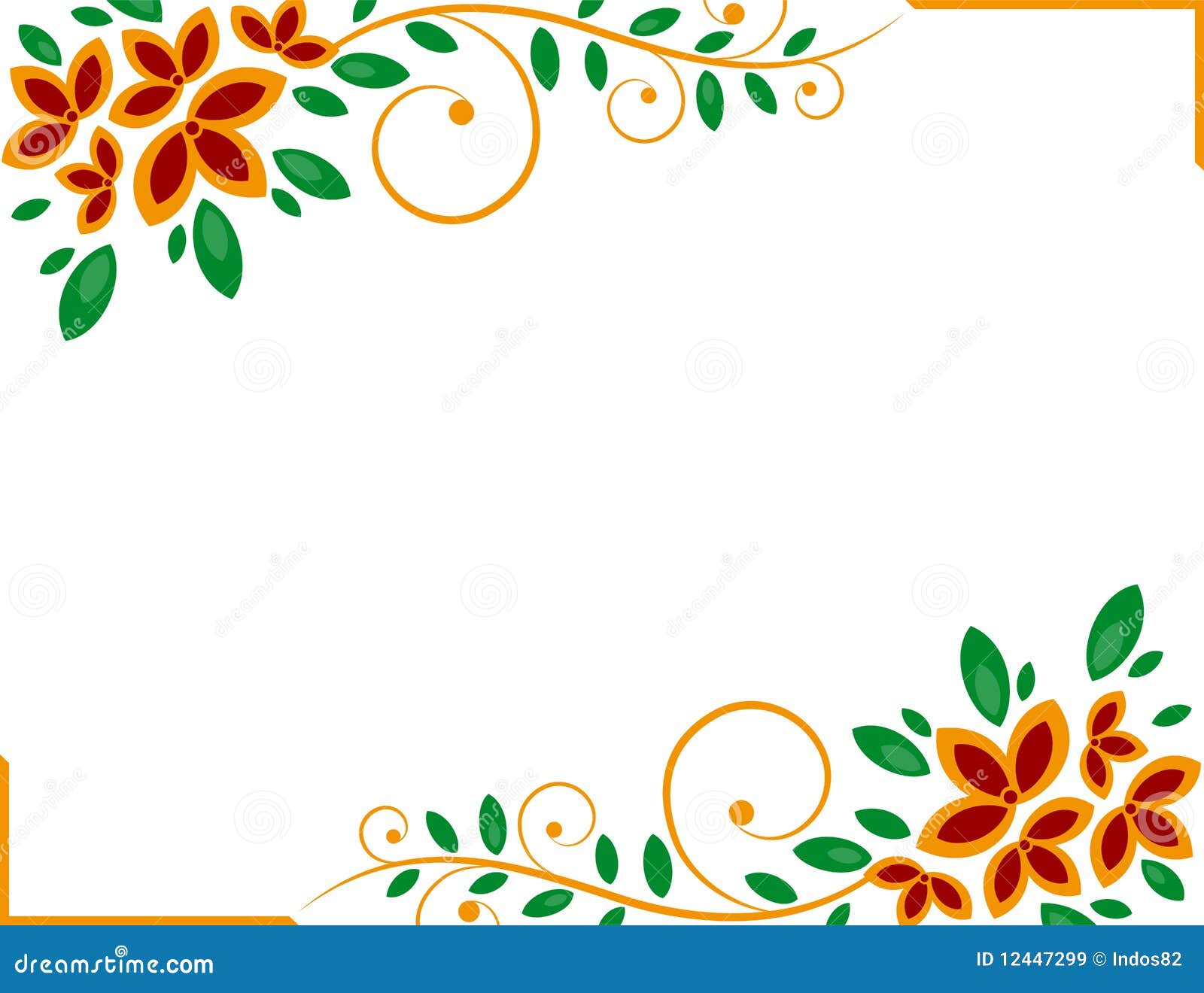 Floral frame stock vector. Illustration of beauty, scroll - 12447299